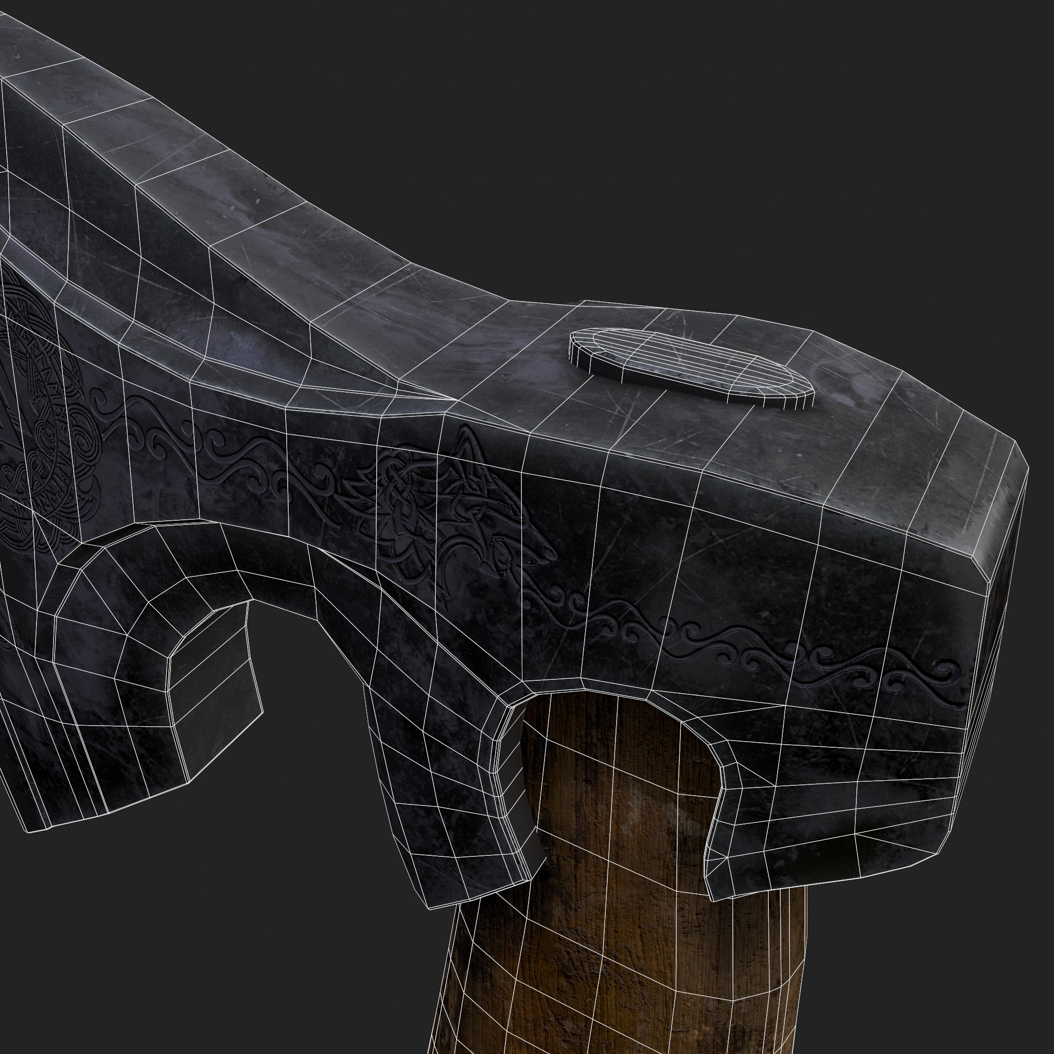 Valknut Viking Ax - 3D Model by Get Dead Entertainment