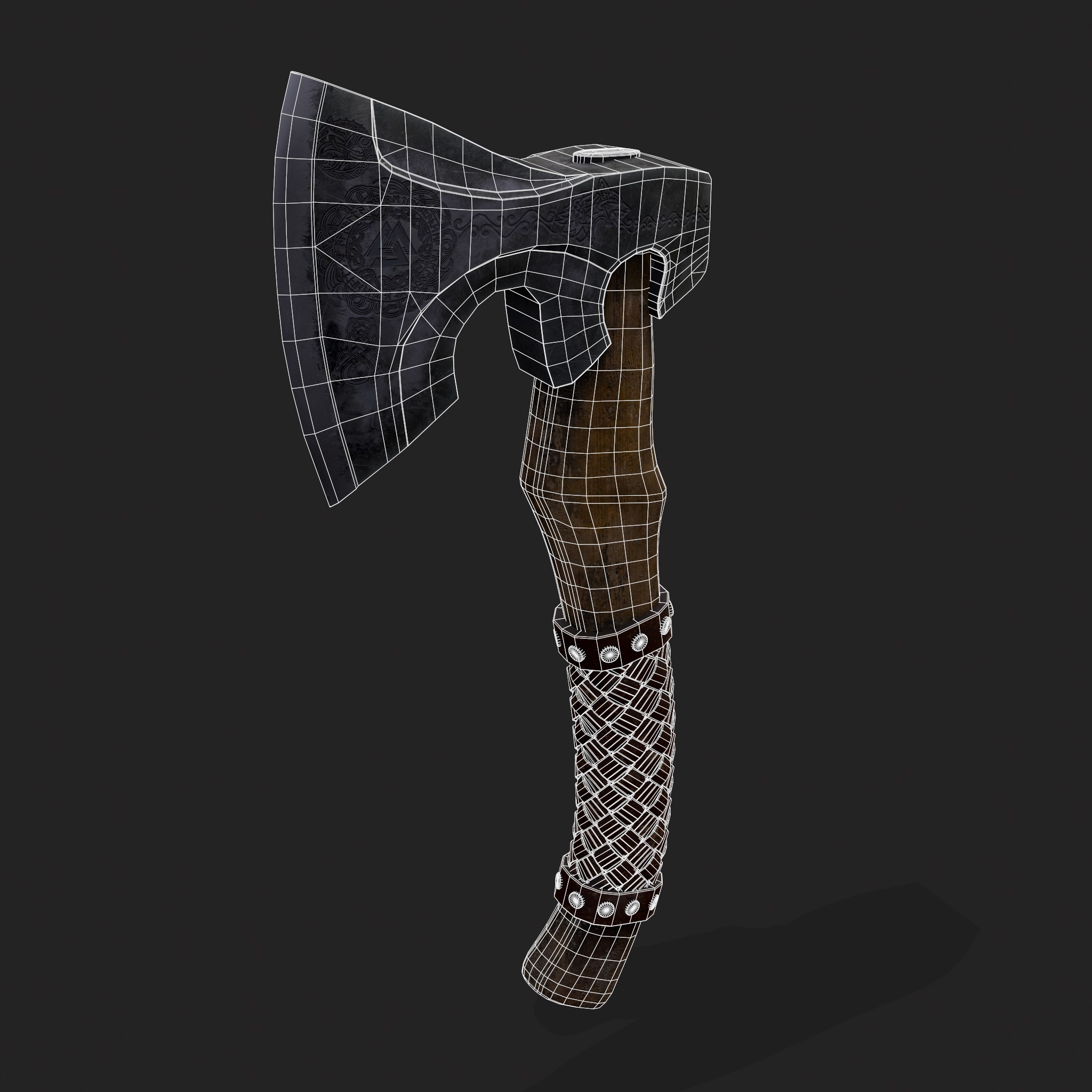 Valknut Viking Ax - 3D Model by Get Dead Entertainment