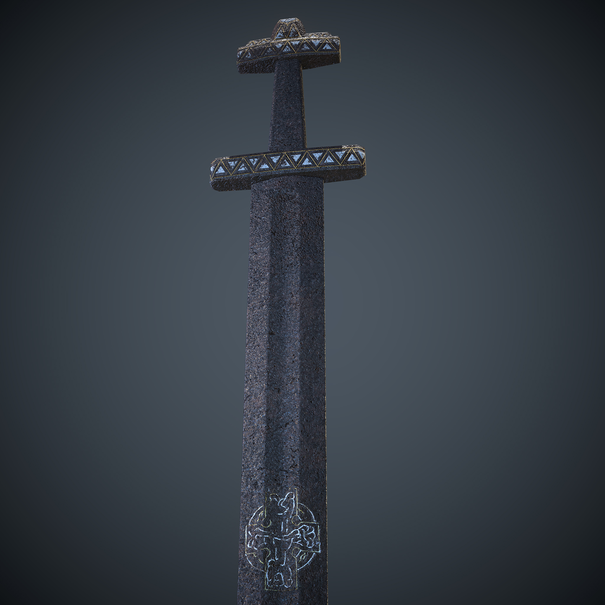 Viking Celtic Cross Sword - 3D Model by Get Dead Entertainment