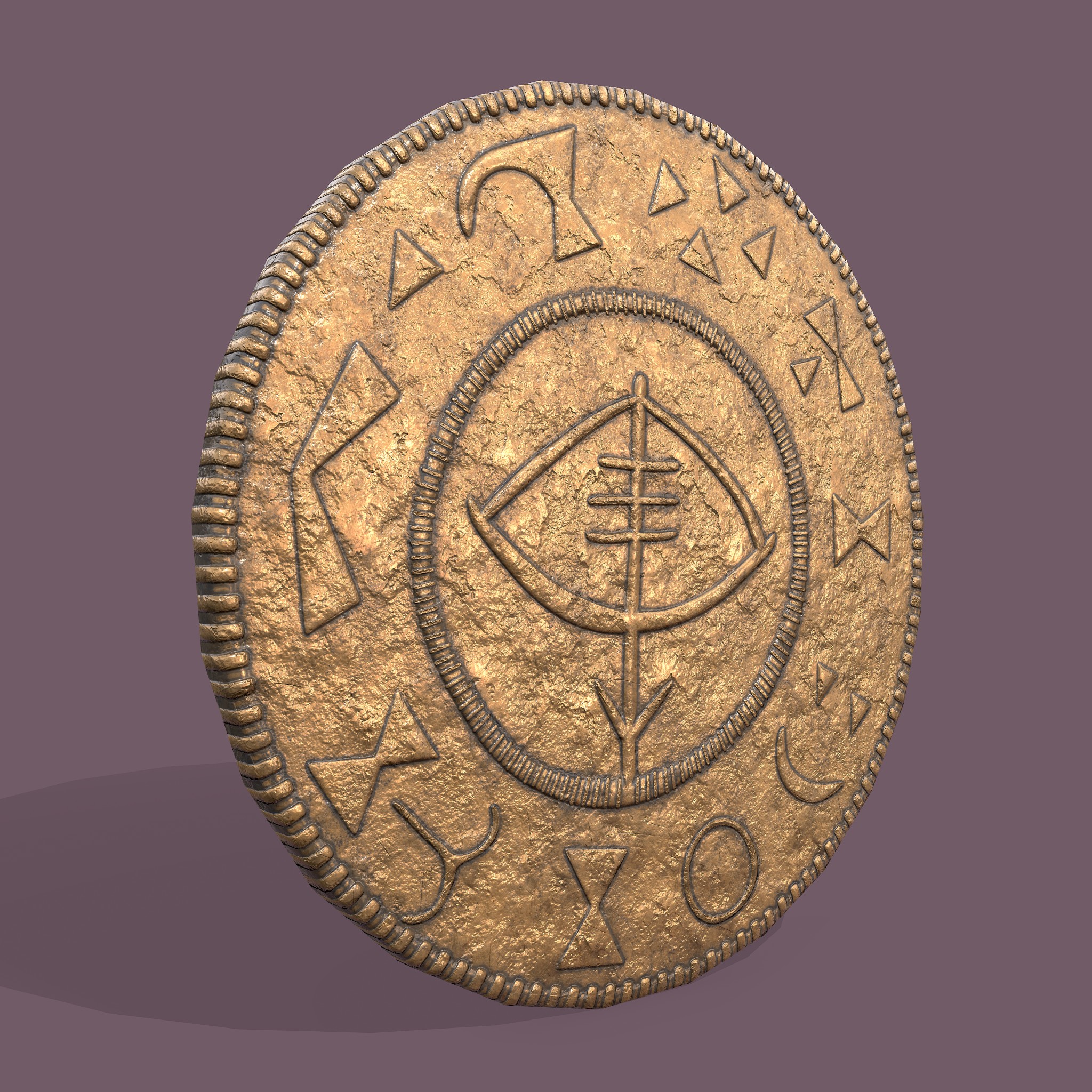 Viking Coin Gold - 3D Model by Get Dead Entertainment