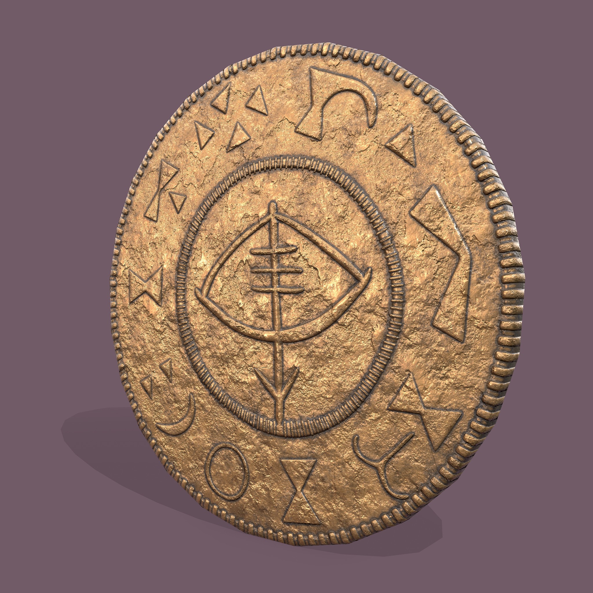 Viking Coin Gold - 3D Model by Get Dead Entertainment