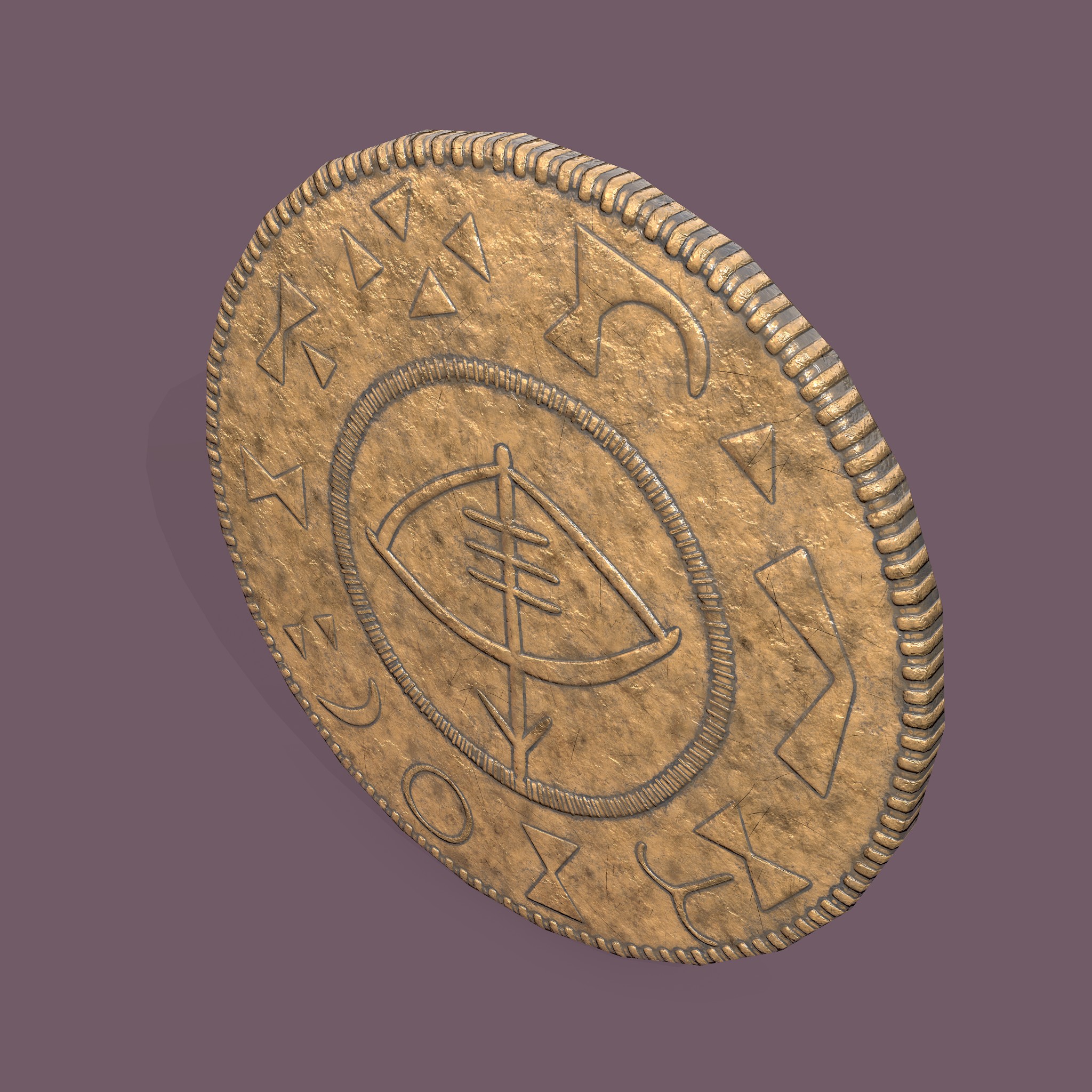 Viking Coin Gold - 3D Model by Get Dead Entertainment
