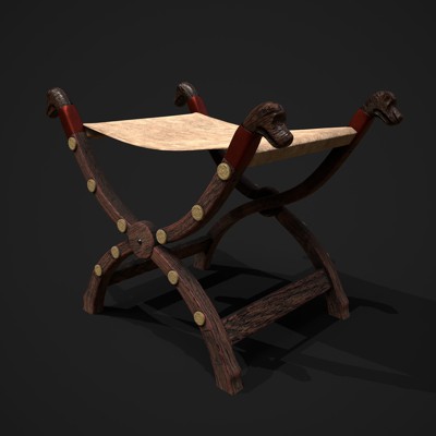 Viking Decorative Stool - 3D Model by Get Dead Entertainment