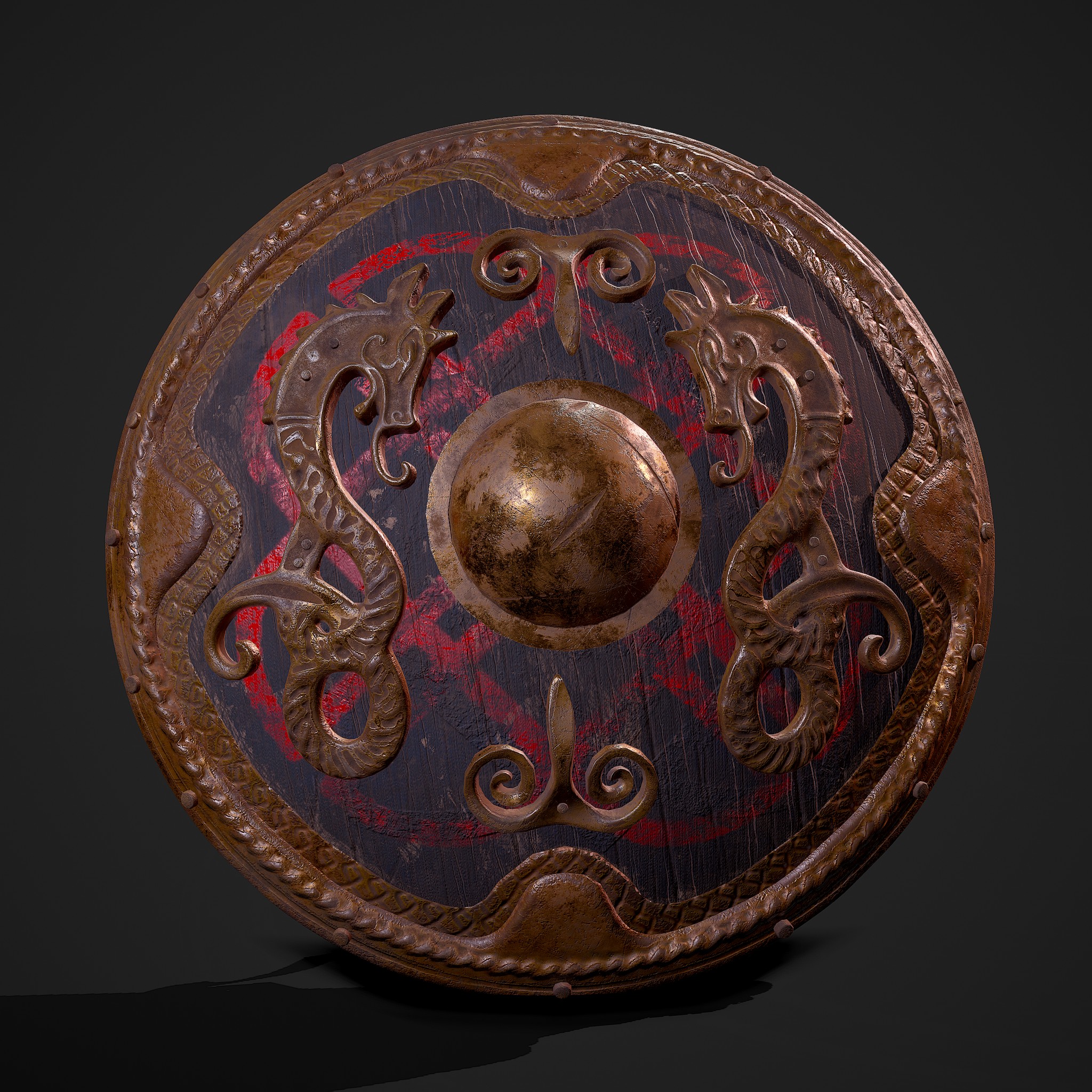 Viking Shield Dragon