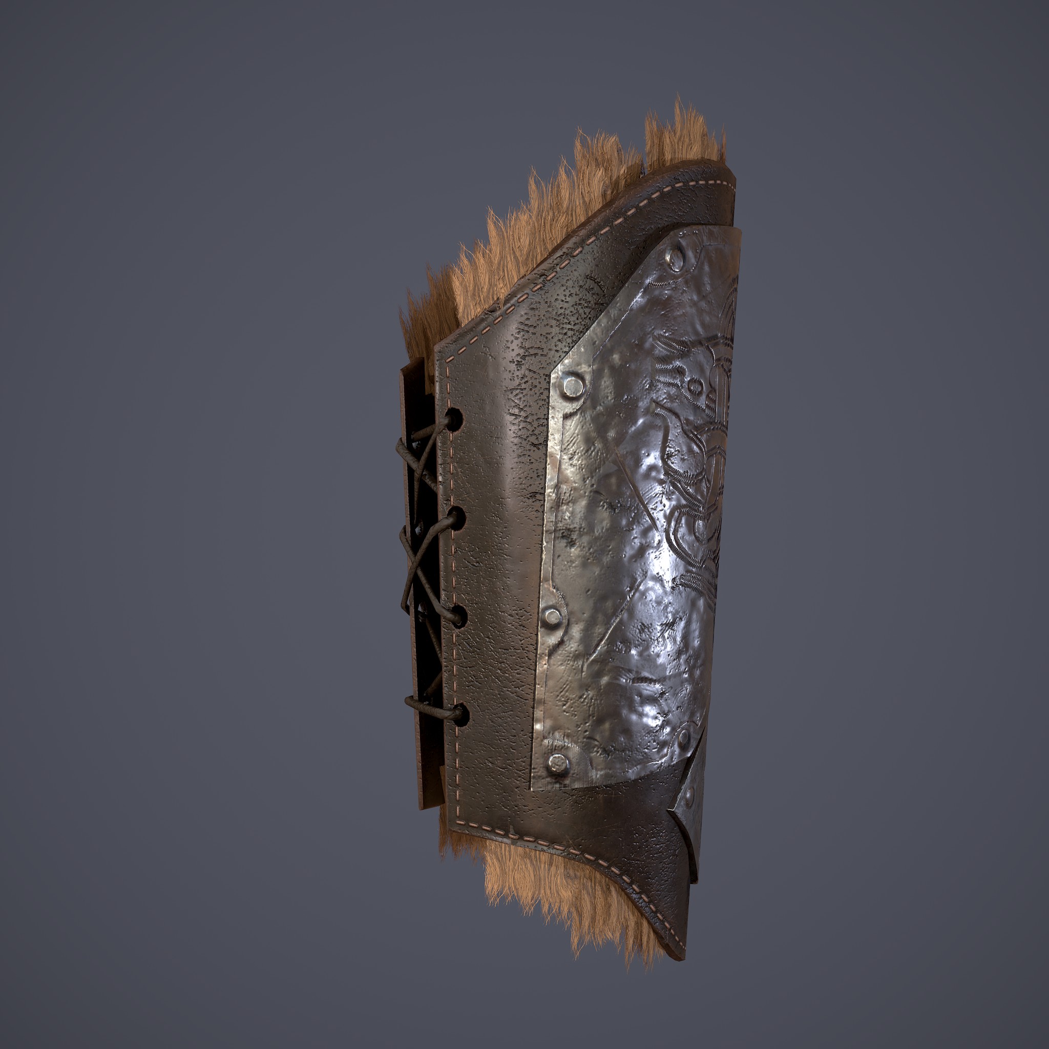 Viking Fur Lined Bracers - 3D Model by Get Dead Entertainment