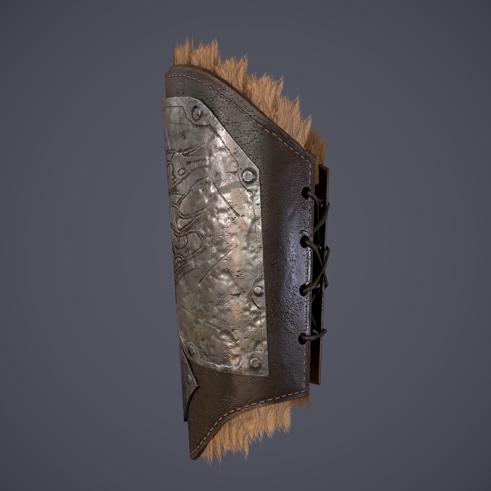 Viking Fur Lined Bracers - 3D Model by Get Dead Entertainment