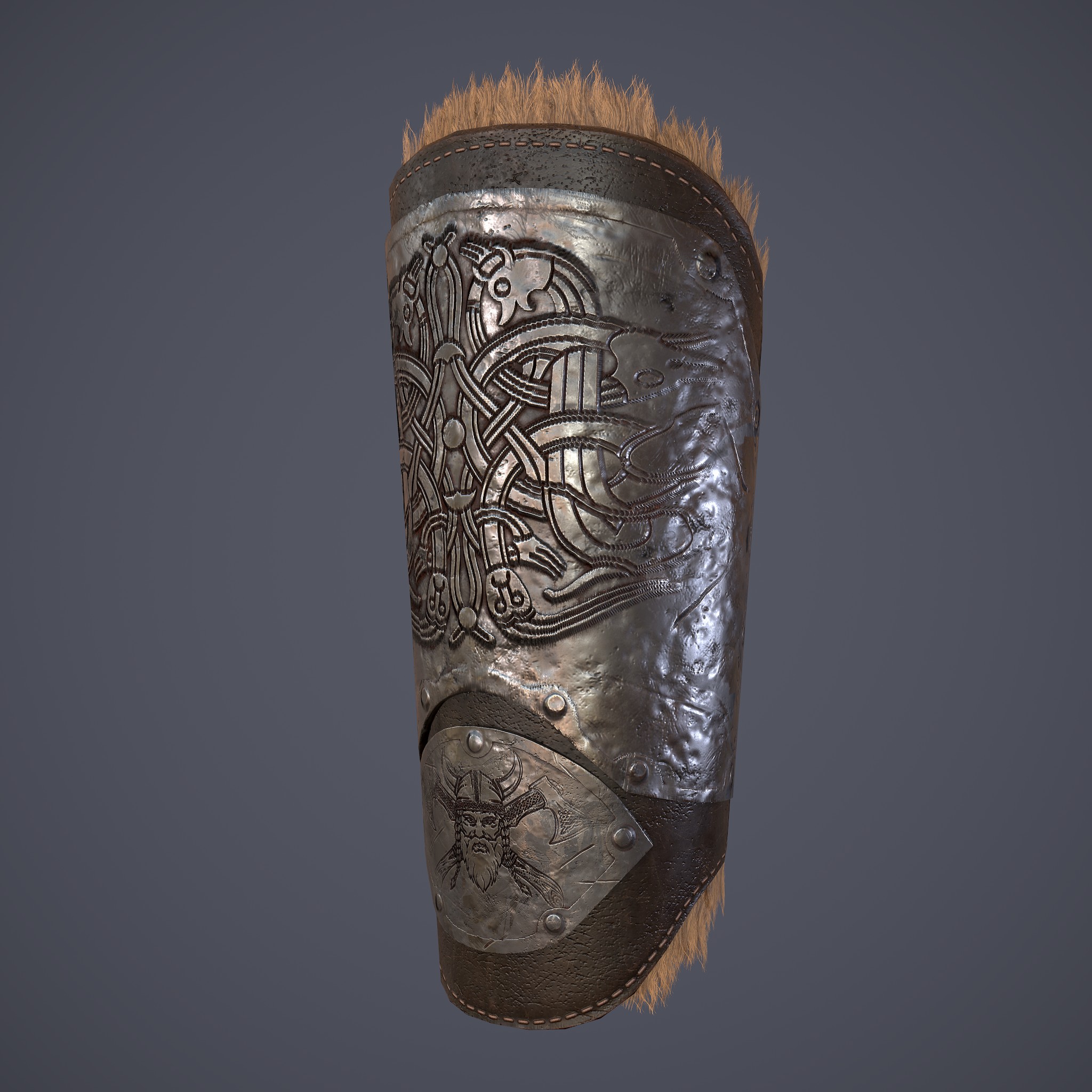 Viking Fur Lined Bracers - 3D Model by Get Dead Entertainment