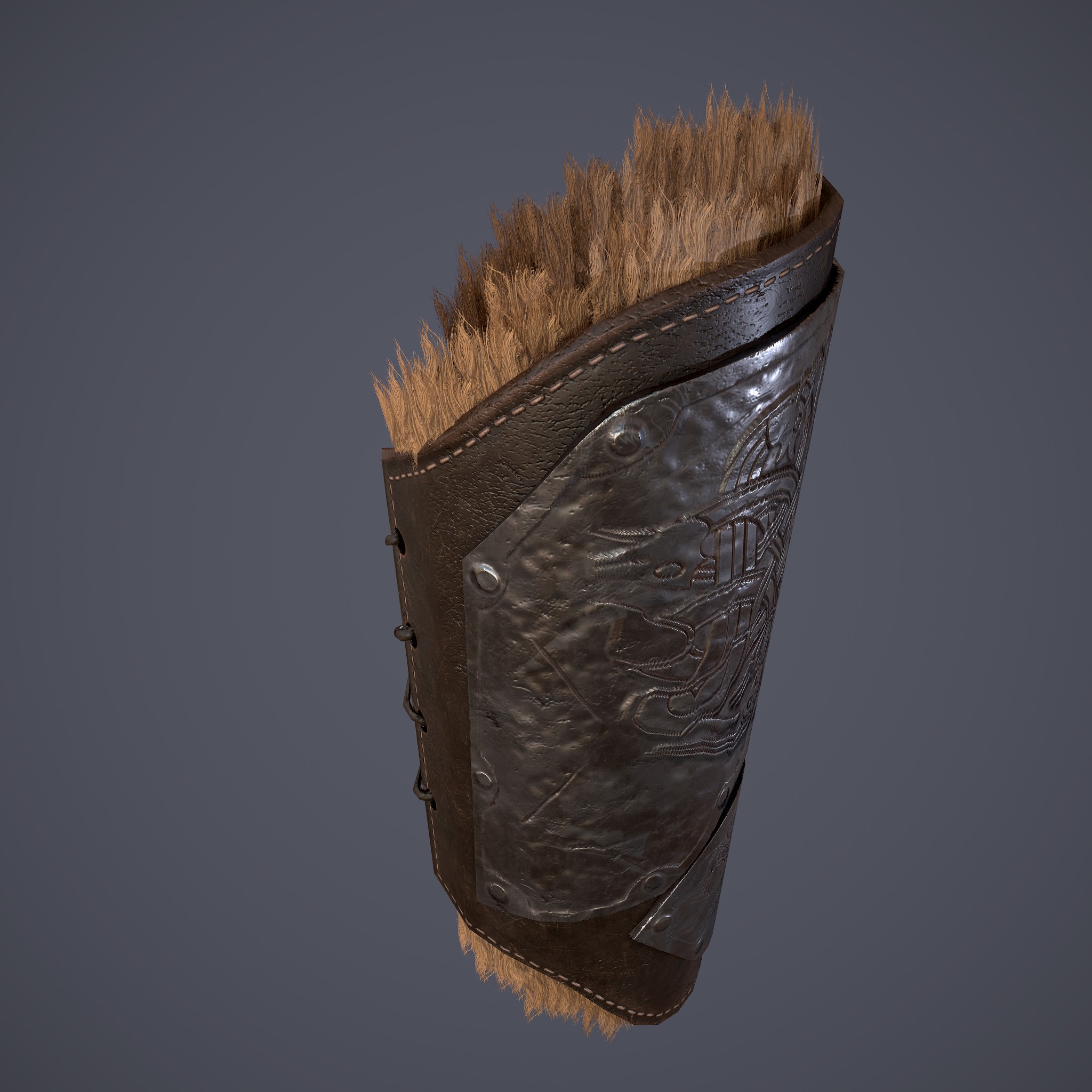 Viking Fur Lined Bracers - 3D Model by Get Dead Entertainment