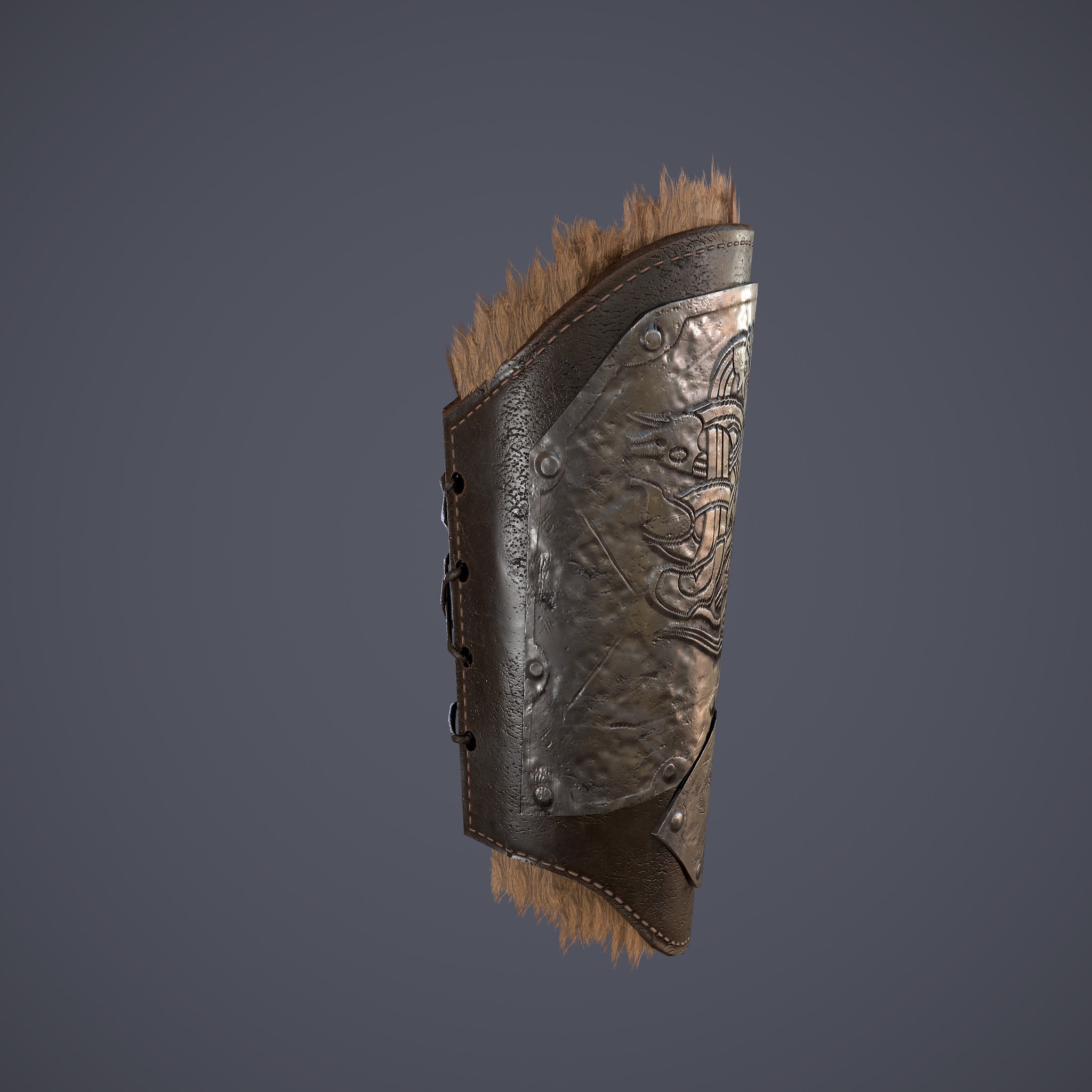 Viking Fur Lined Bracers - 3D Model by Get Dead Entertainment