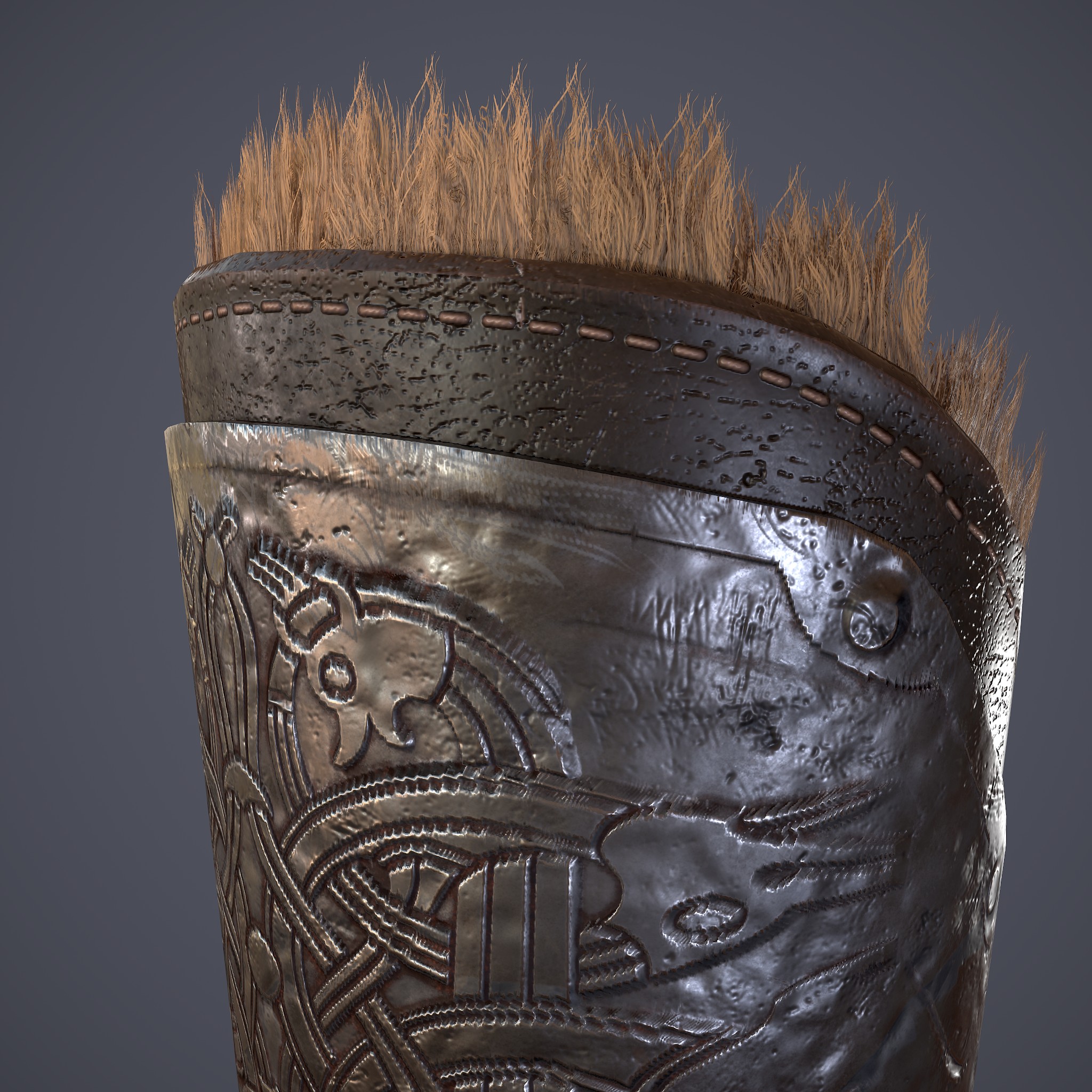 Viking Fur Lined Bracers - 3D Model by Get Dead Entertainment
