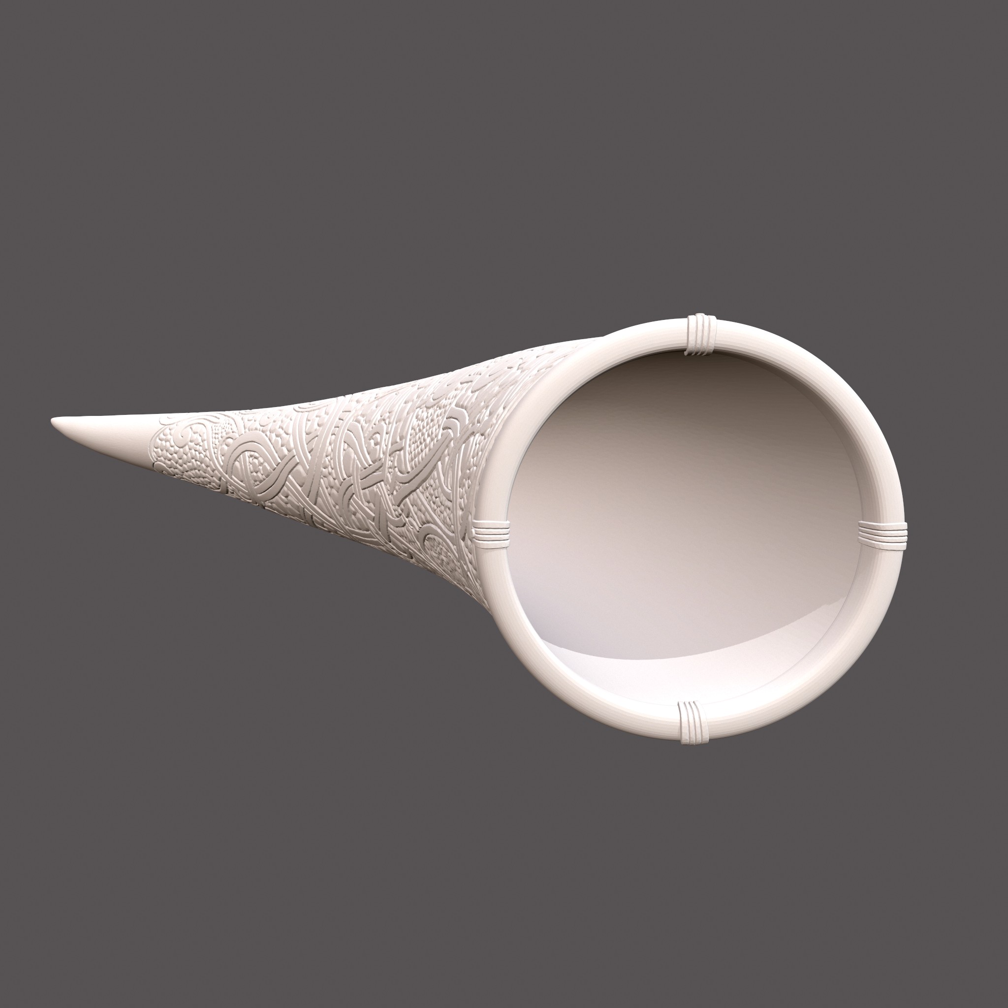 Viking Horn 3D Printable by Get Dead Entertainment
