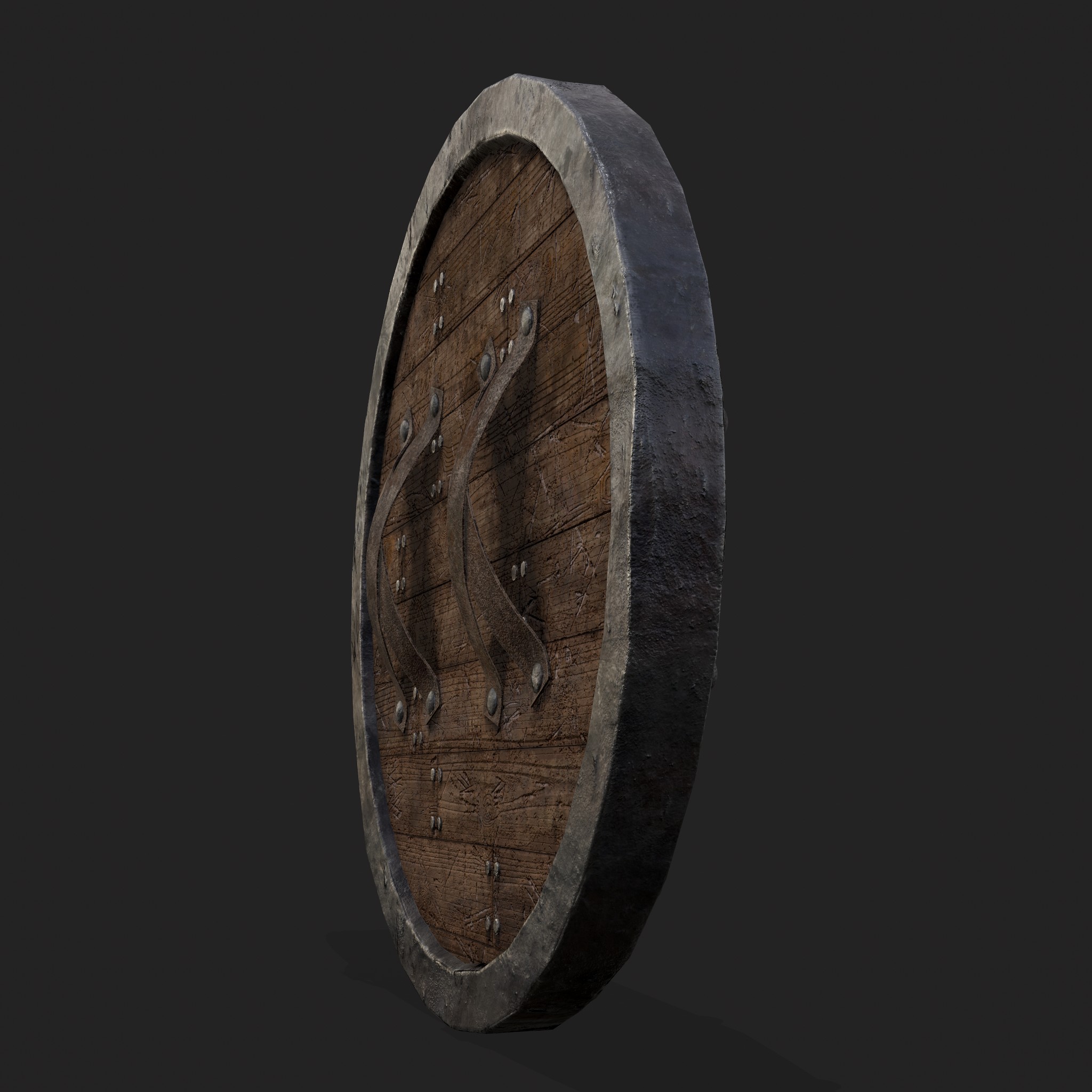 Viking Medieval Round Plank Shield - 3D Model by Get Dead Entertainment