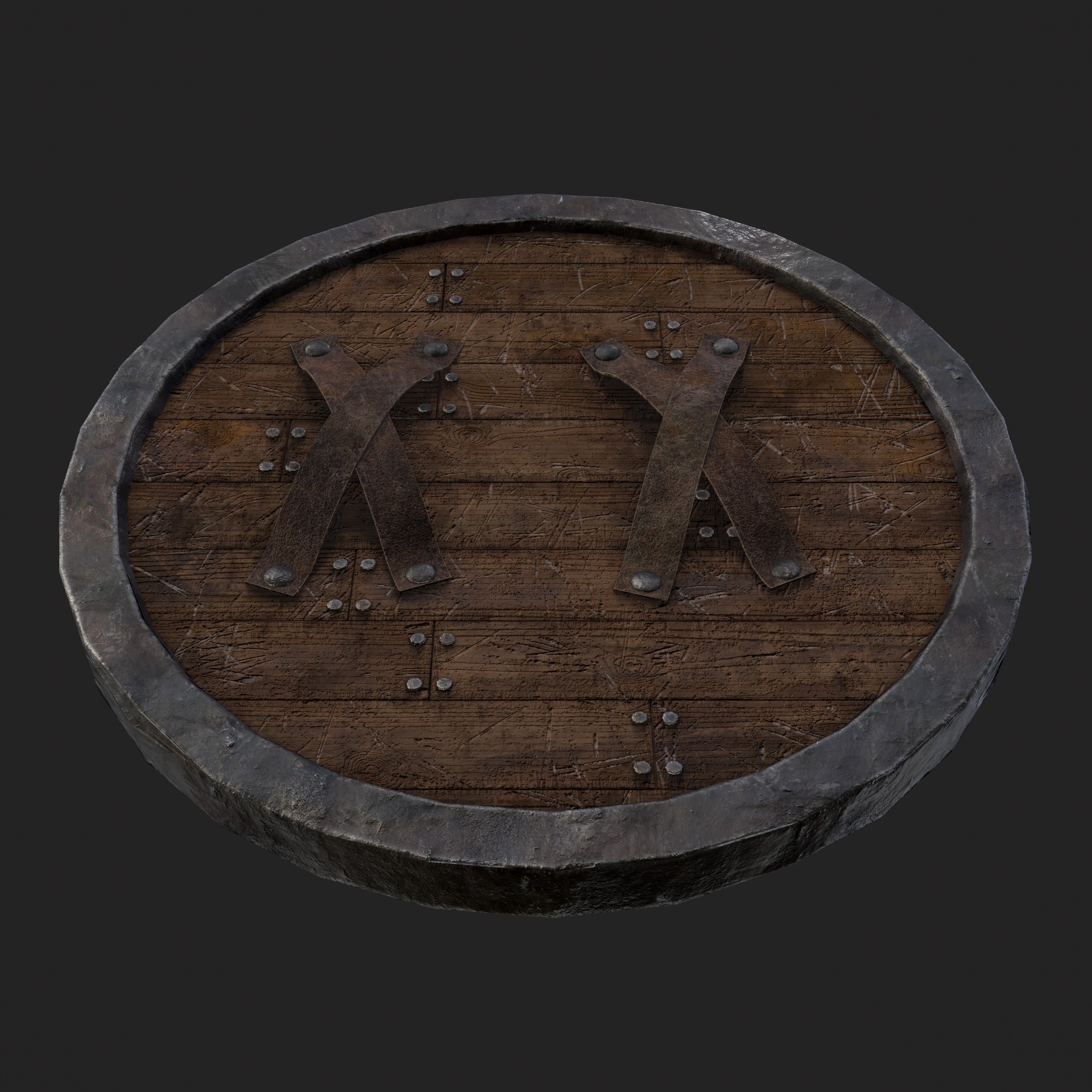Viking Medieval Round Plank Shield - 3D Model by Get Dead Entertainment