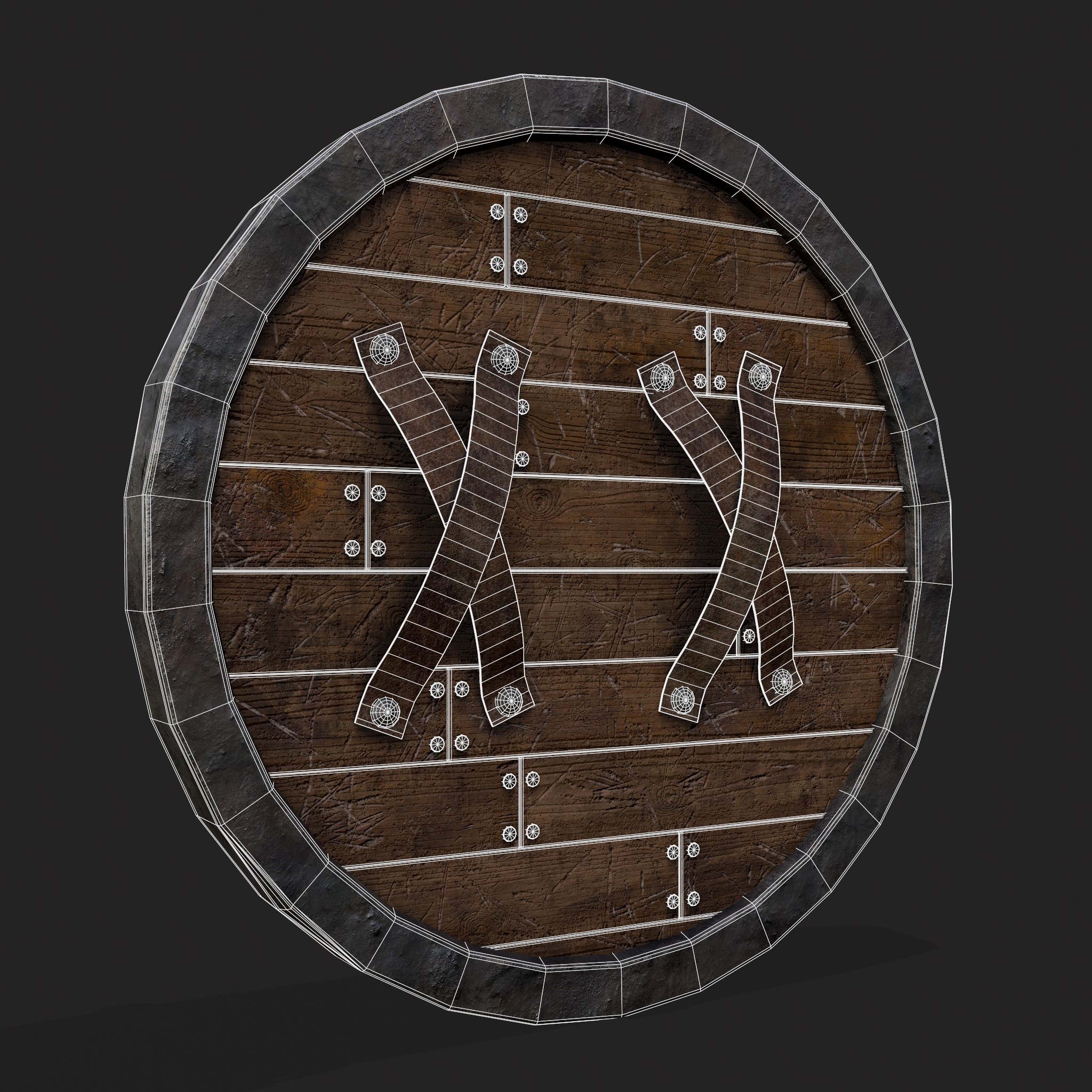 Viking Medieval Round Plank Shield - 3D Model by Get Dead Entertainment