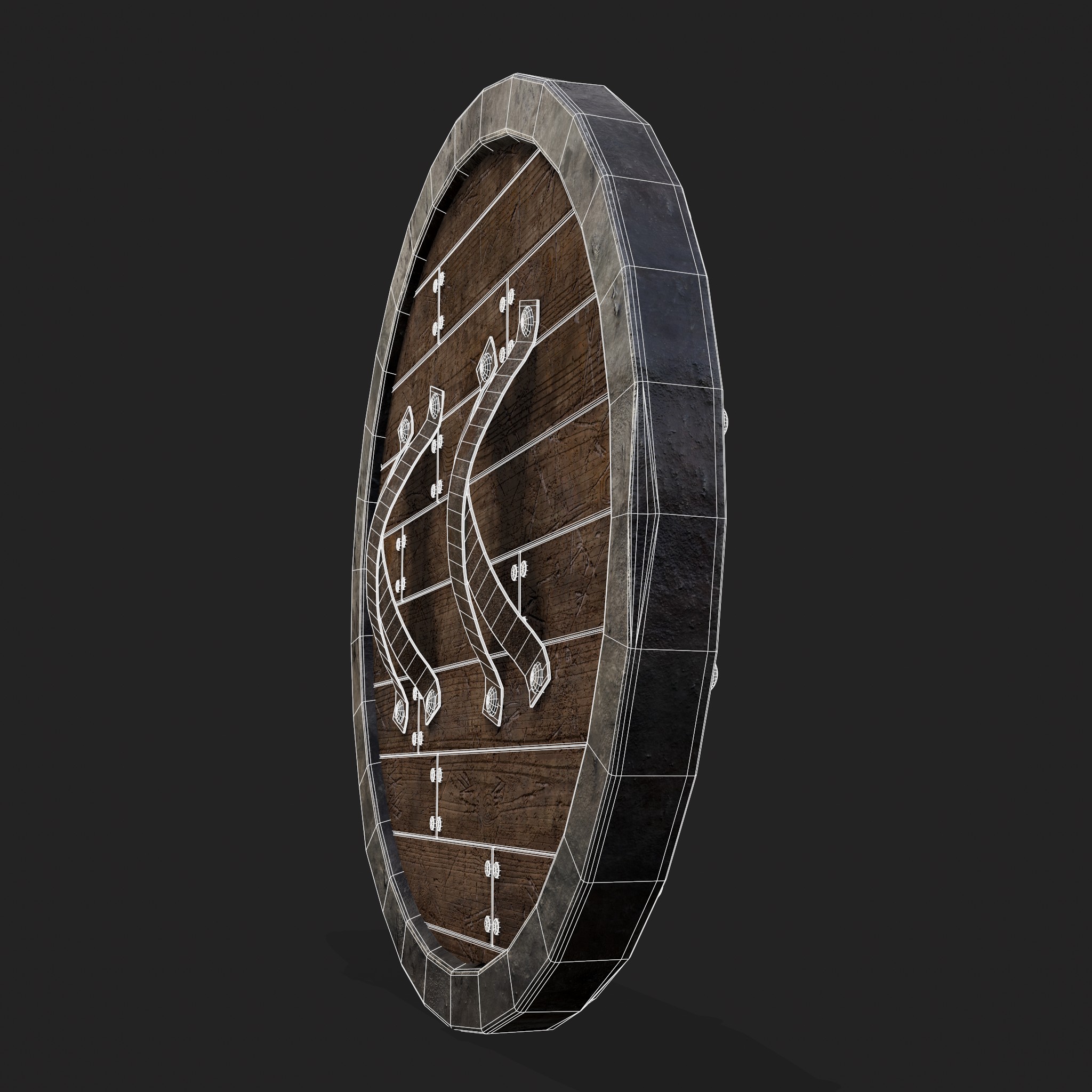 Viking Medieval Round Plank Shield - 3D Model by Get Dead Entertainment