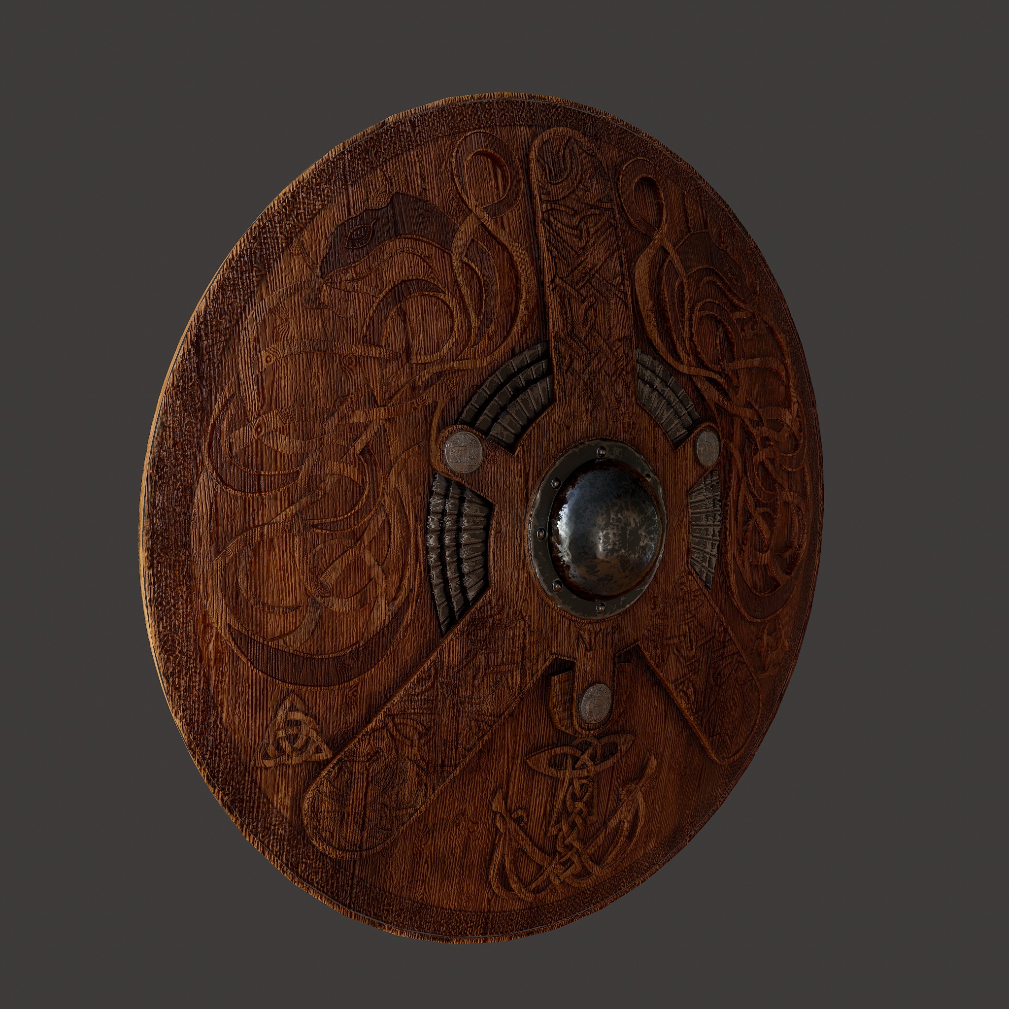 Viking Serpent Shield - 3D Model by Get Dead Entertainment