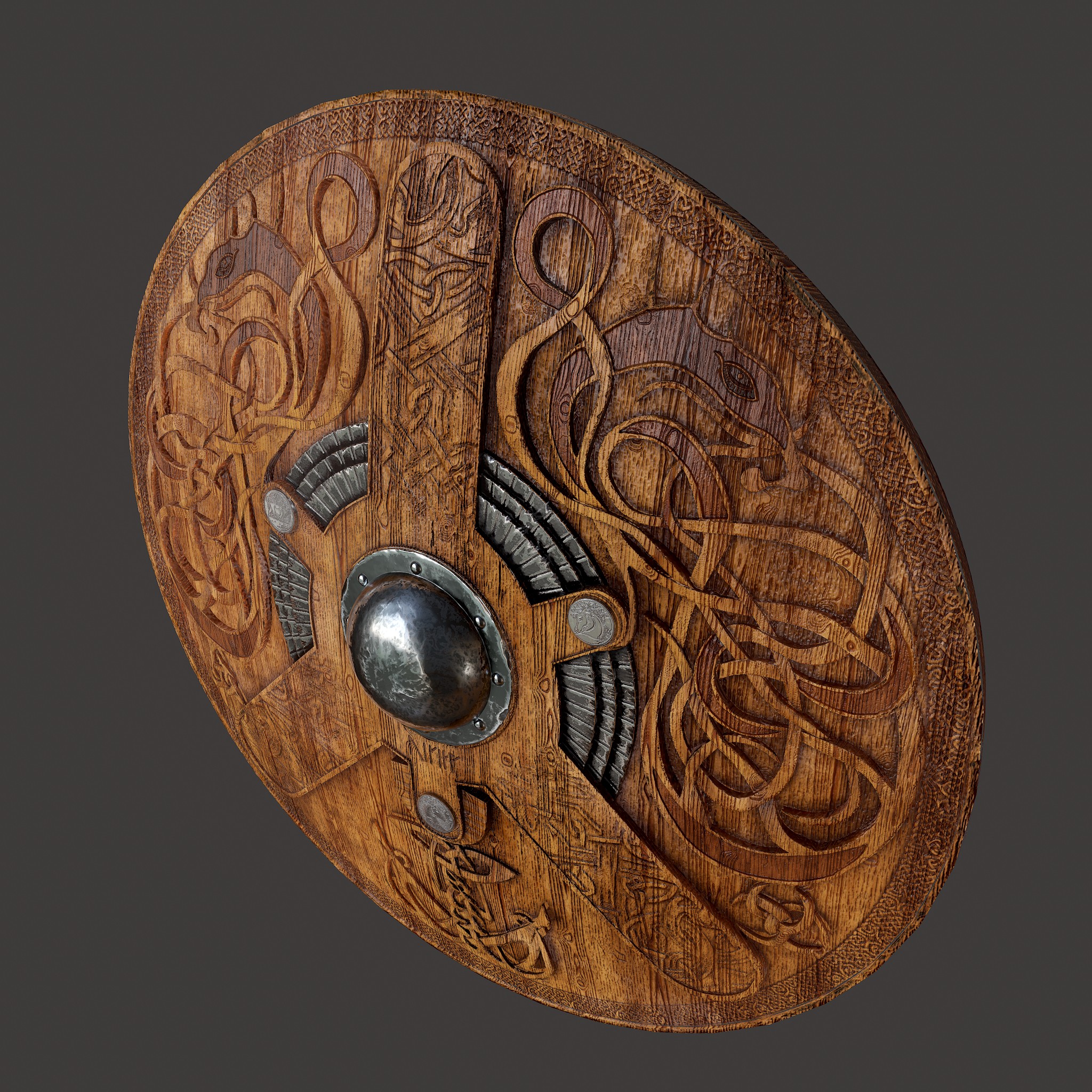 Viking Serpent Shield - 3D Model by Get Dead Entertainment