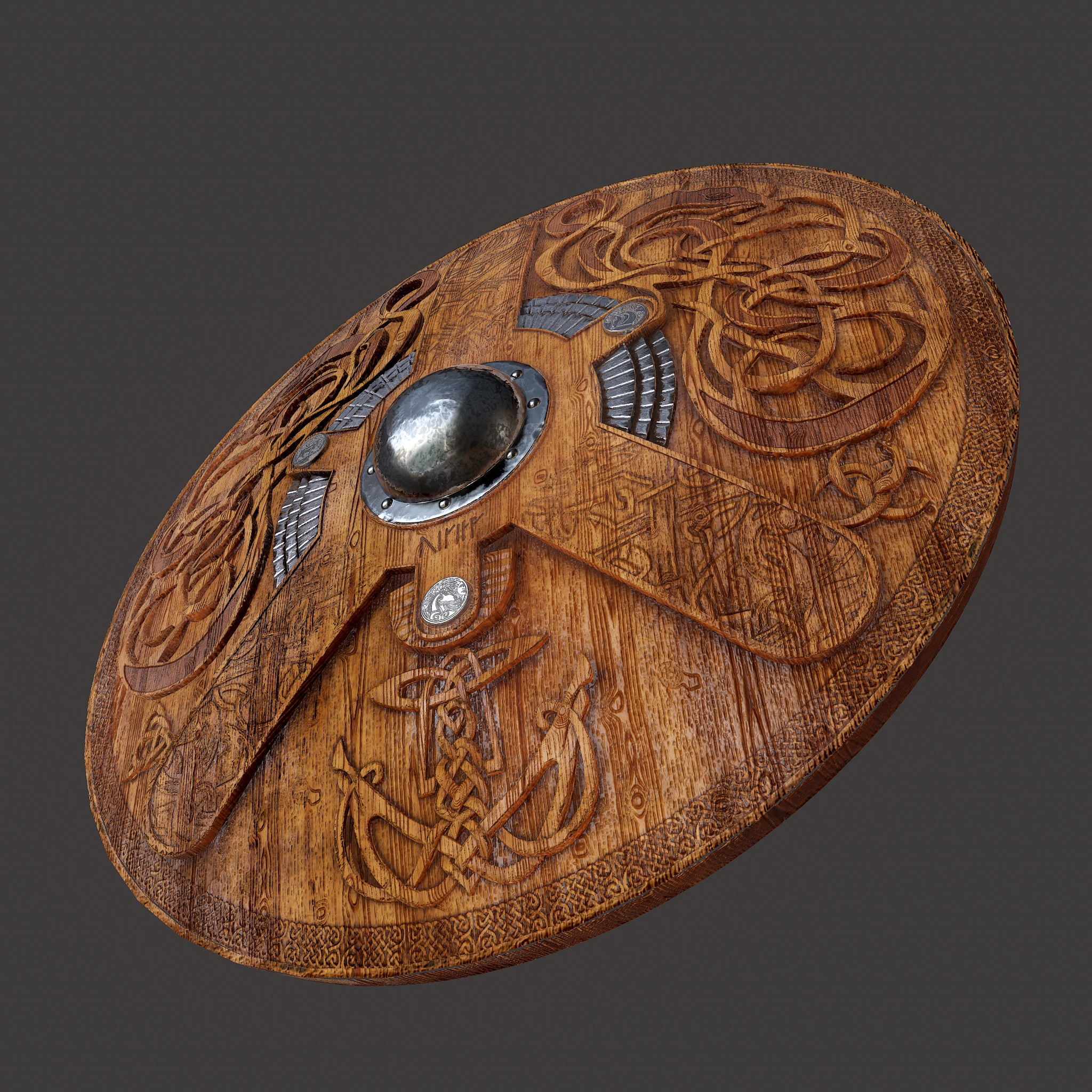Viking Serpent Shield - 3D Model by Get Dead Entertainment