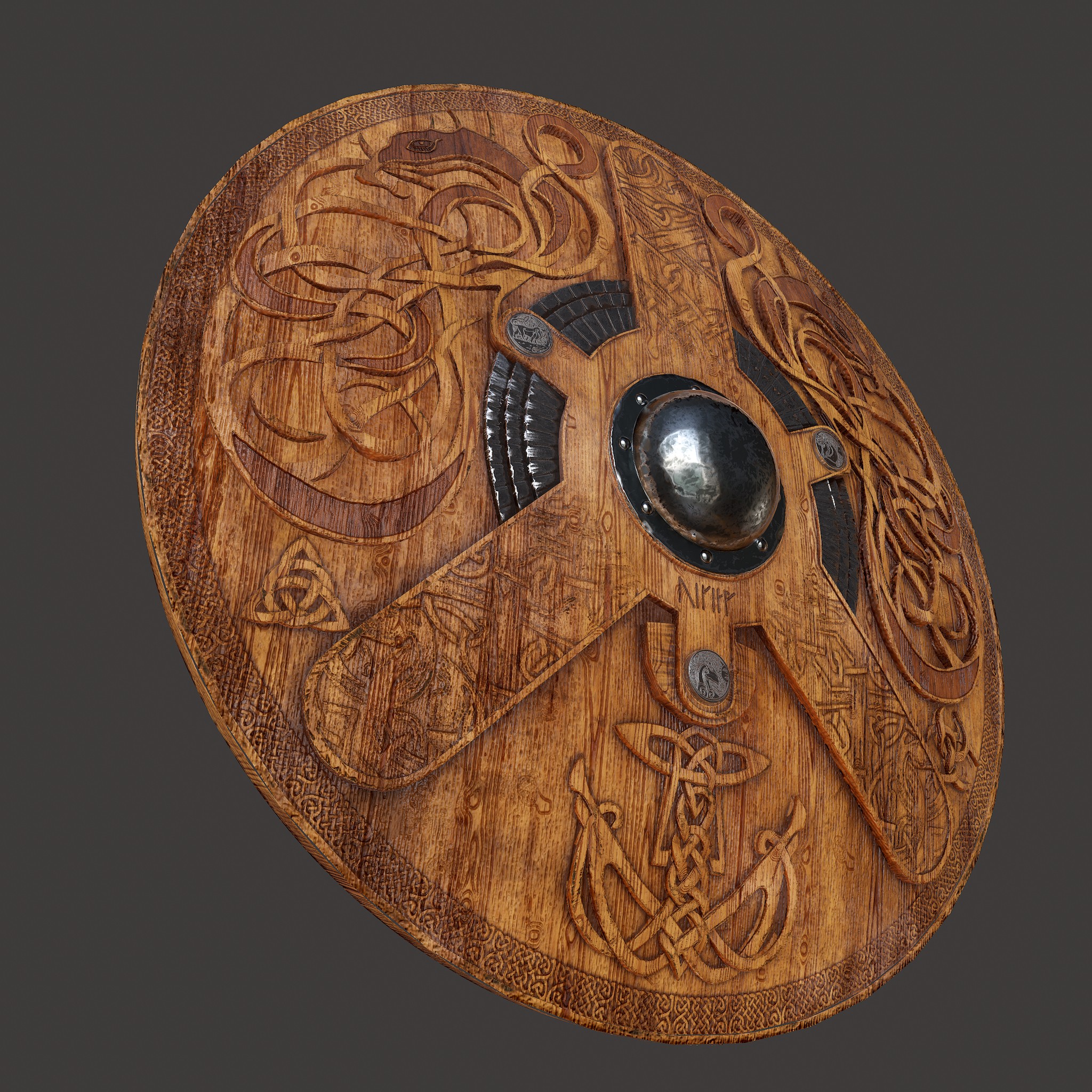 Viking Serpent Shield - 3D Model by Get Dead Entertainment