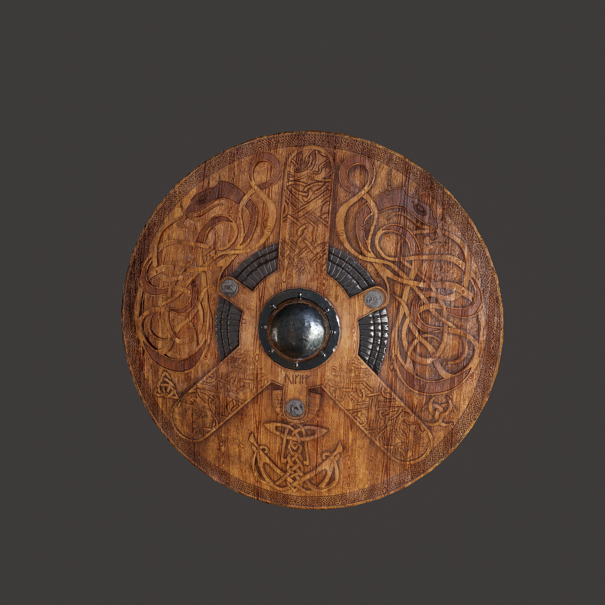 Viking Serpent Shield - 3D Model by Get Dead Entertainment