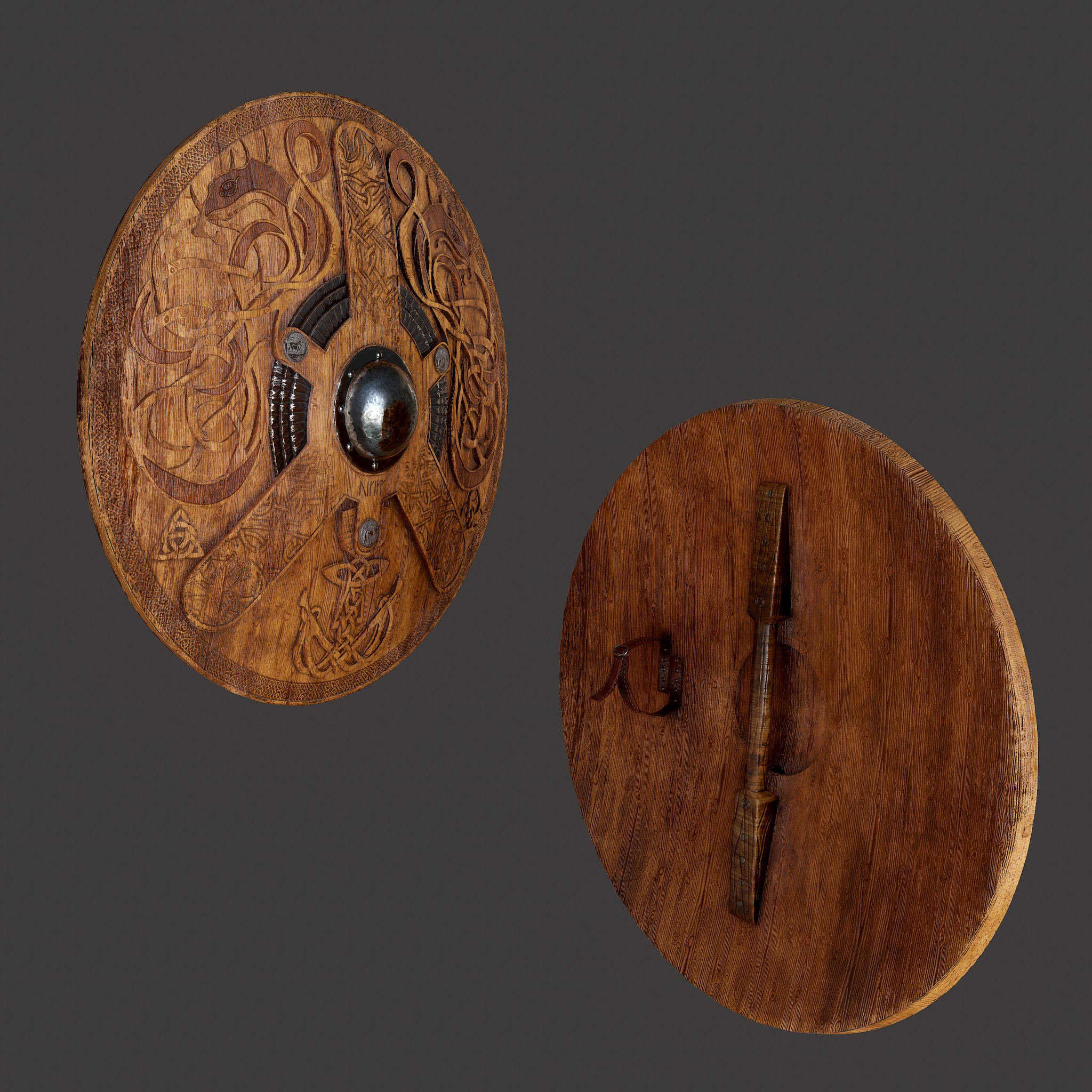 Viking Serpent Shield - 3D Model by Get Dead Entertainment