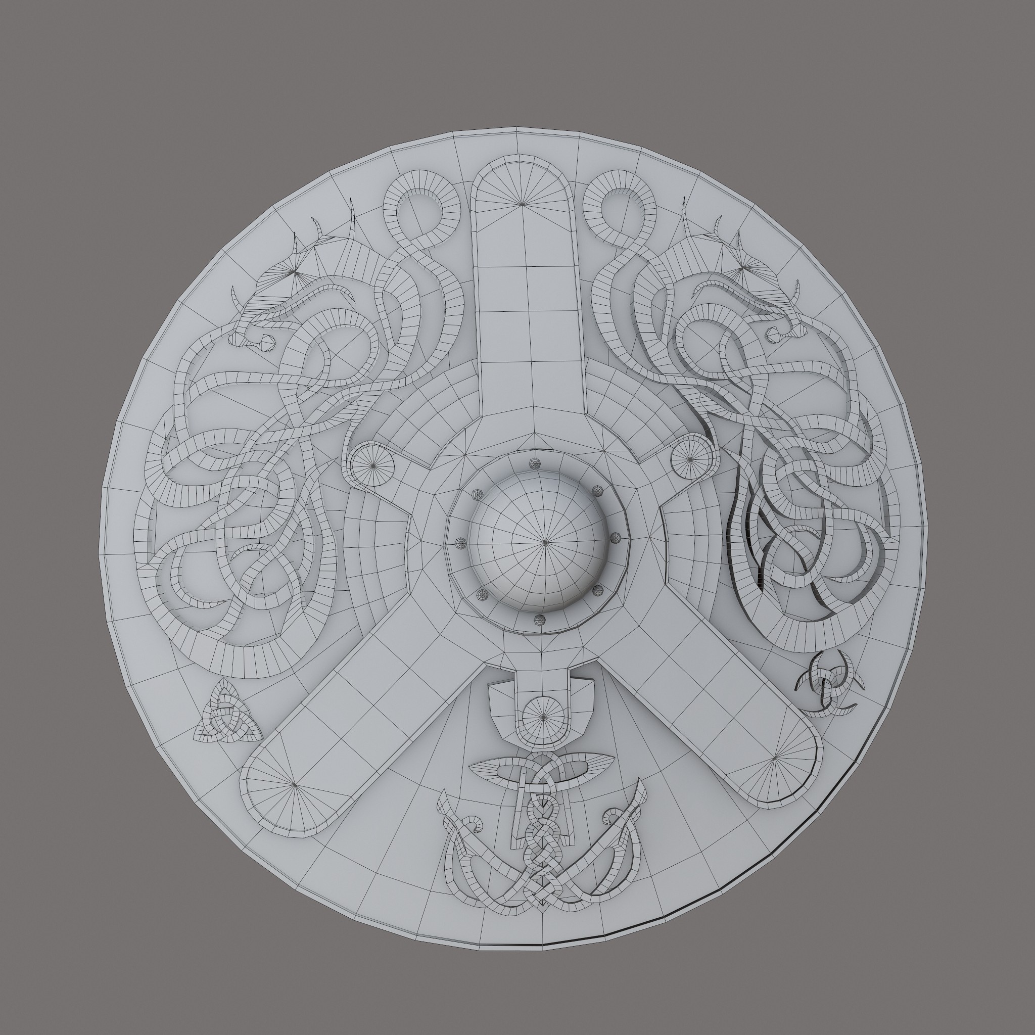 Viking Serpent Shield - 3D Model by Get Dead Entertainment