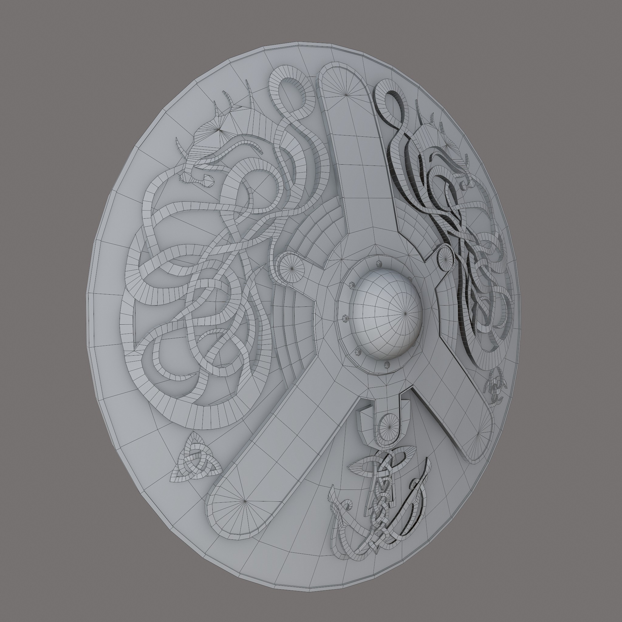 Viking Serpent Shield - 3D Model by Get Dead Entertainment