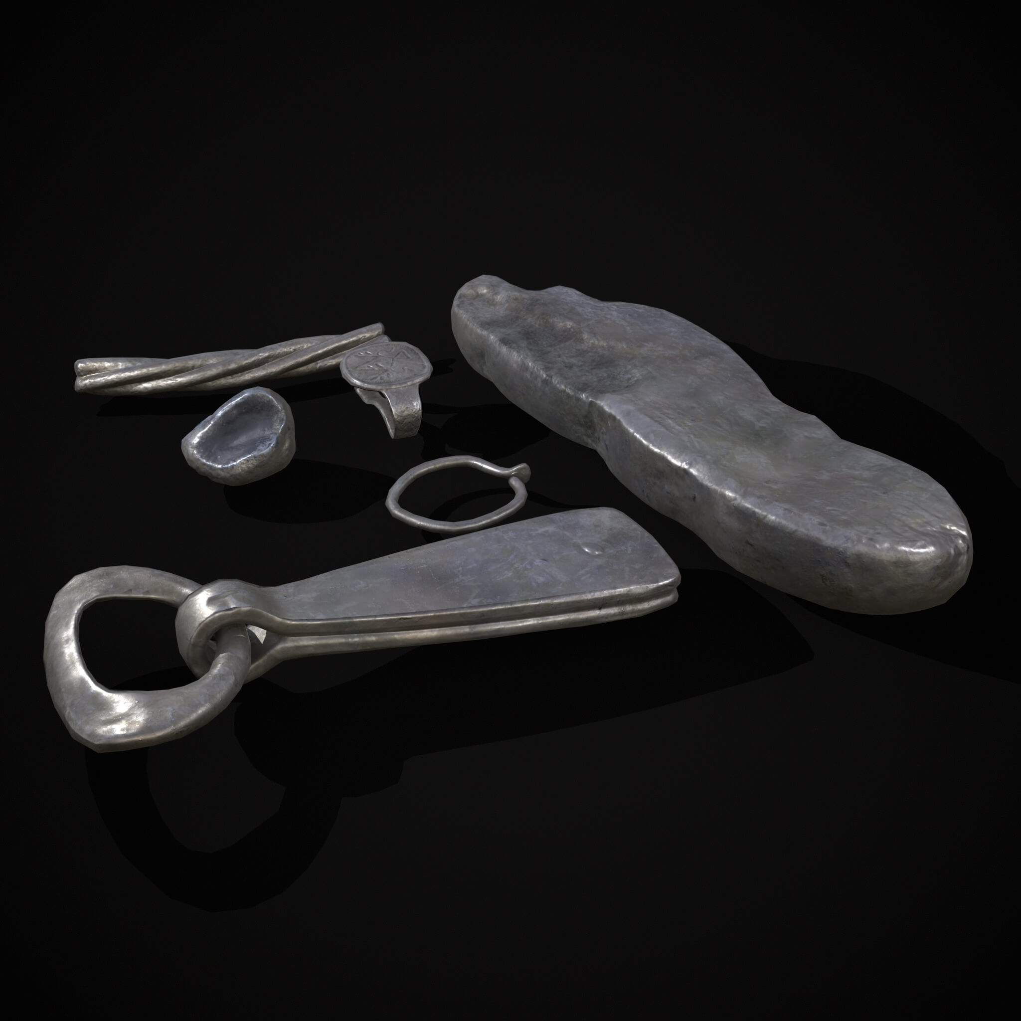 Viking Silver Treasure - 3D Model by Get Dead Entertainment