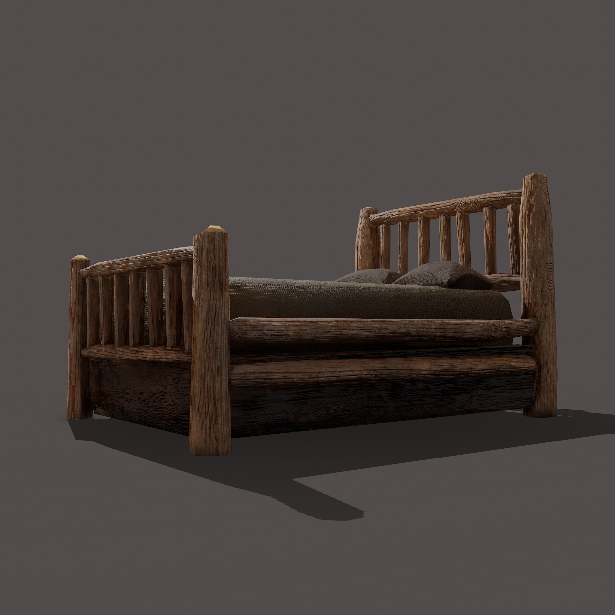 Viking Style Bed - 3D Model by Get Dead Entertainment