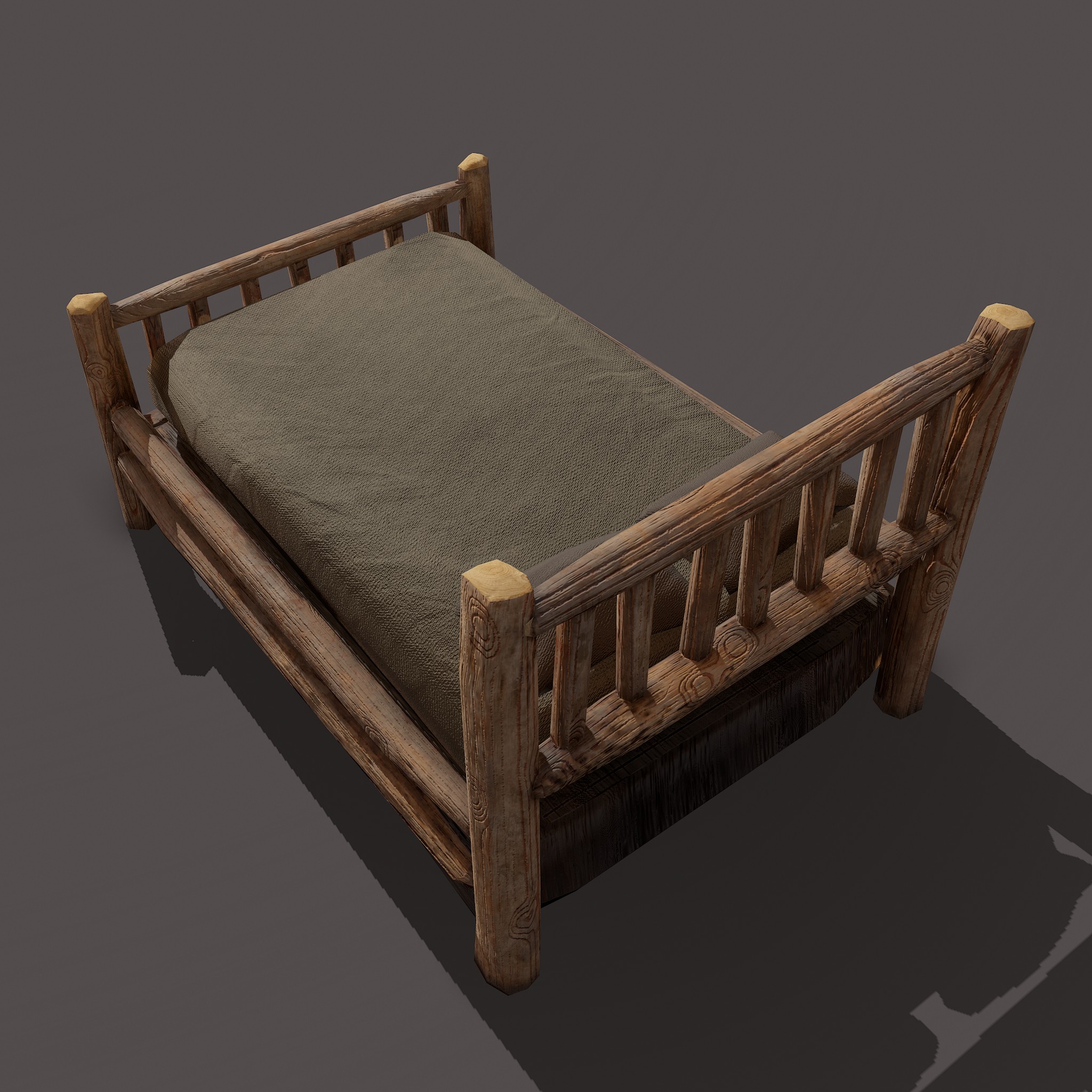 Viking Style Bed - 3D Model by Get Dead Entertainment