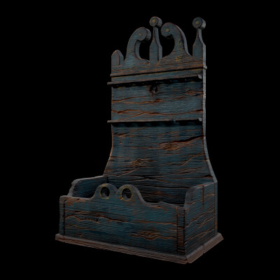 Vintage Blue Spoon Rack - 3D Model by Get Dead Entertainment