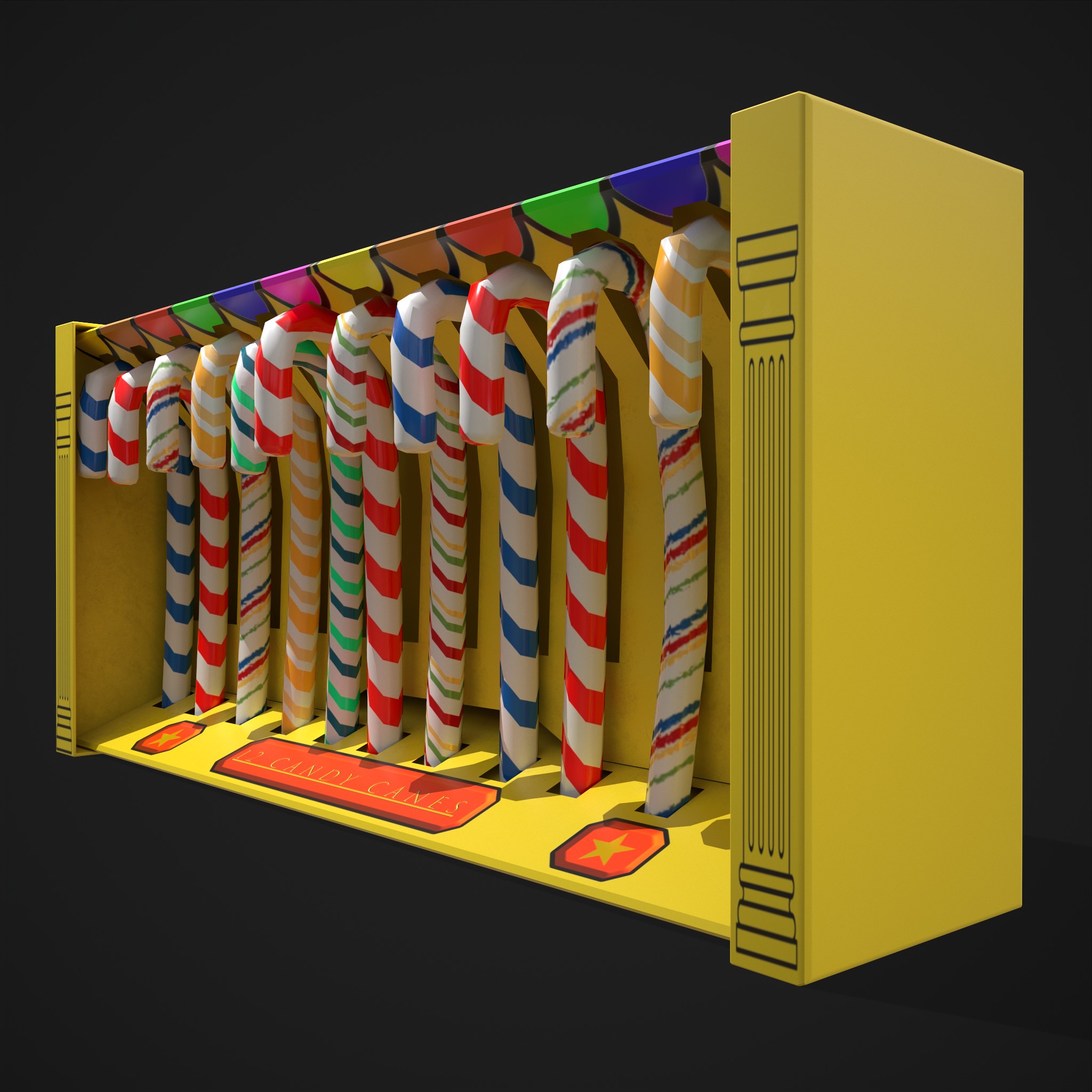 Vintage Candy Canes Box - 3D Model by Get Dead Entertainment