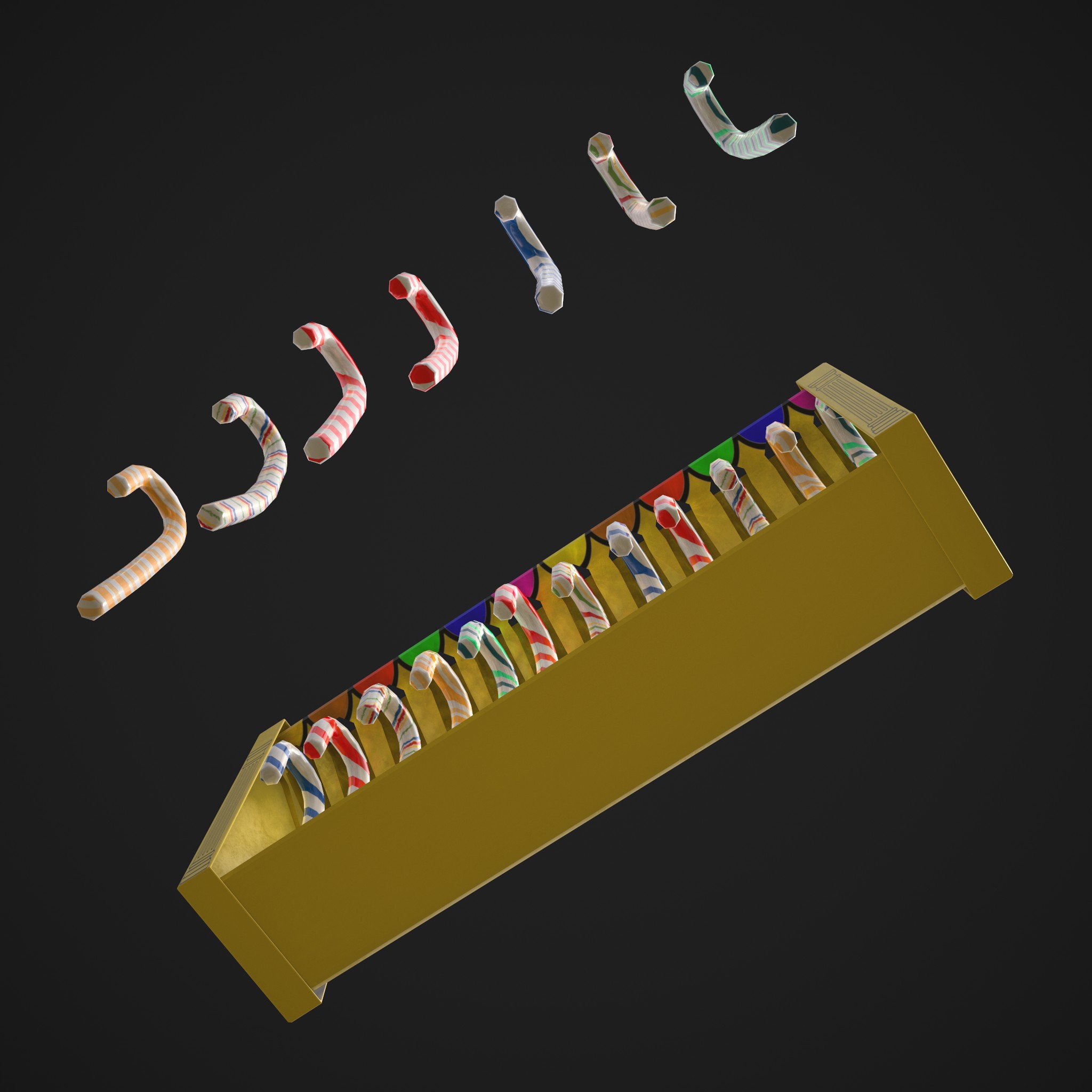 Vintage Candy Canes Box - 3D Model by Get Dead Entertainment