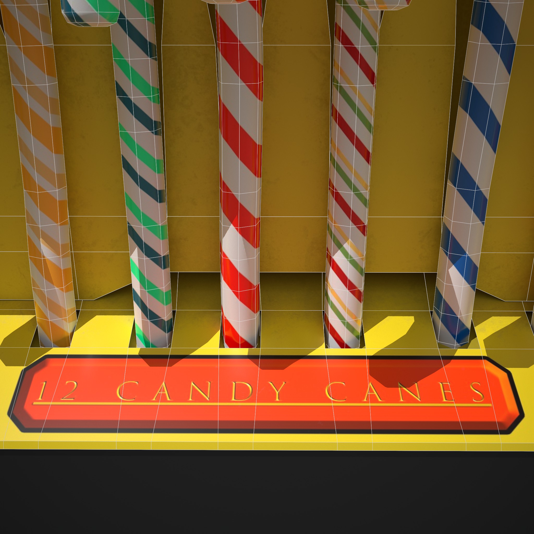 Vintage Candy Canes Box - 3D Model by Get Dead Entertainment