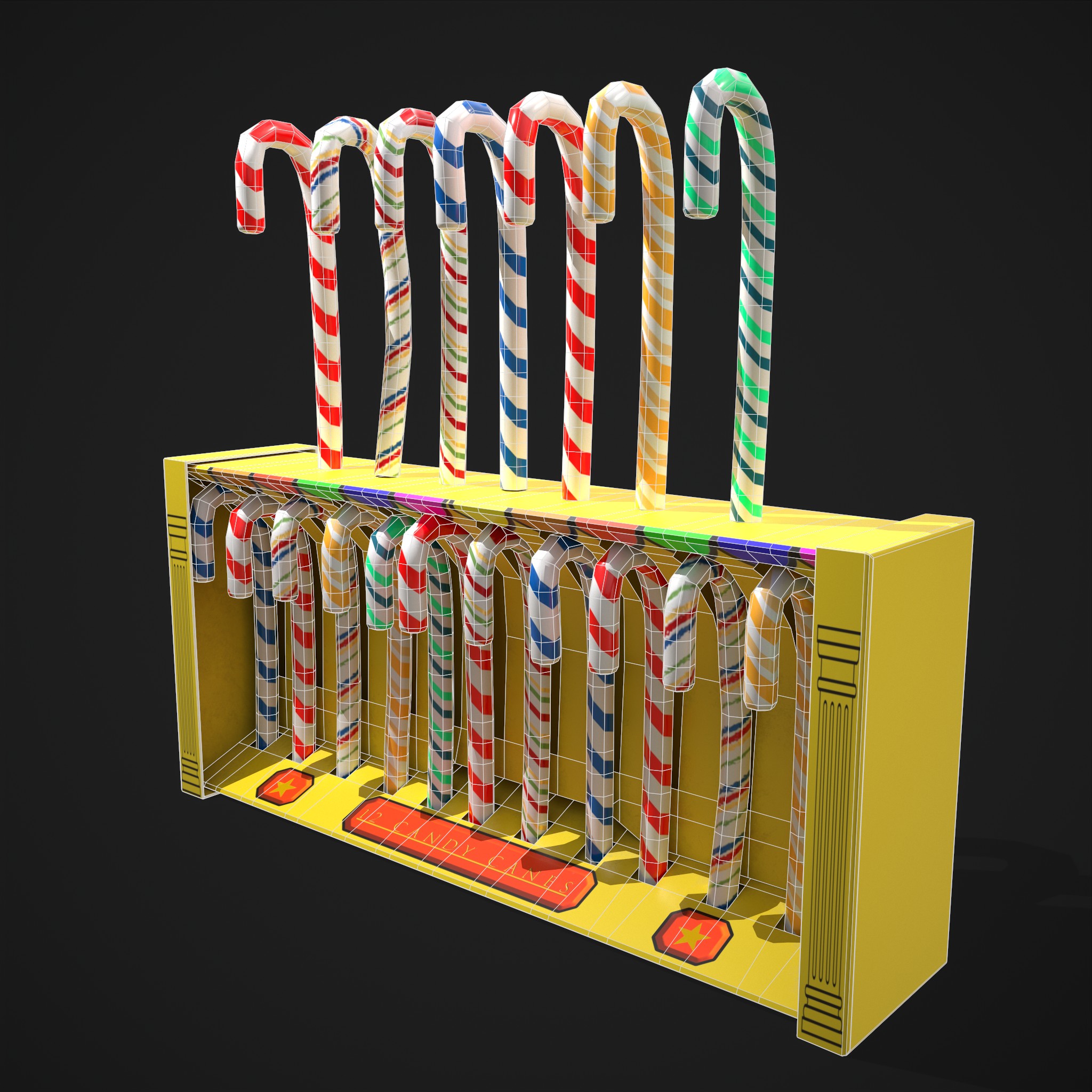 Vintage Candy Canes Box - 3D Model by Get Dead Entertainment