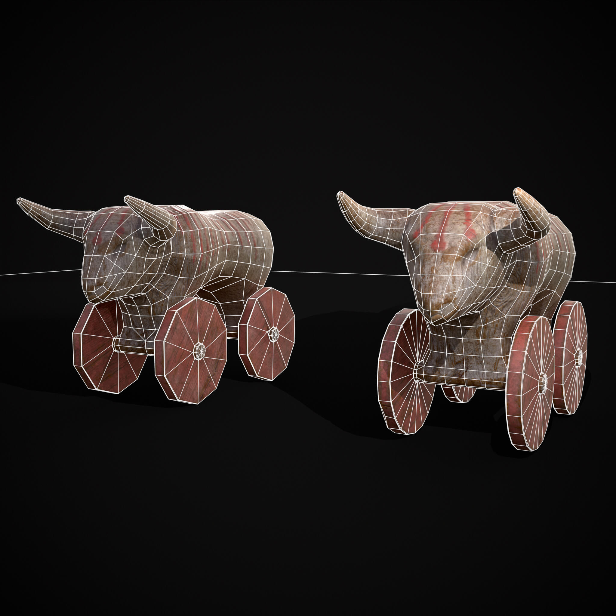 Vintage Carved Bull Toy - 3D Model by Get Dead Entertainment