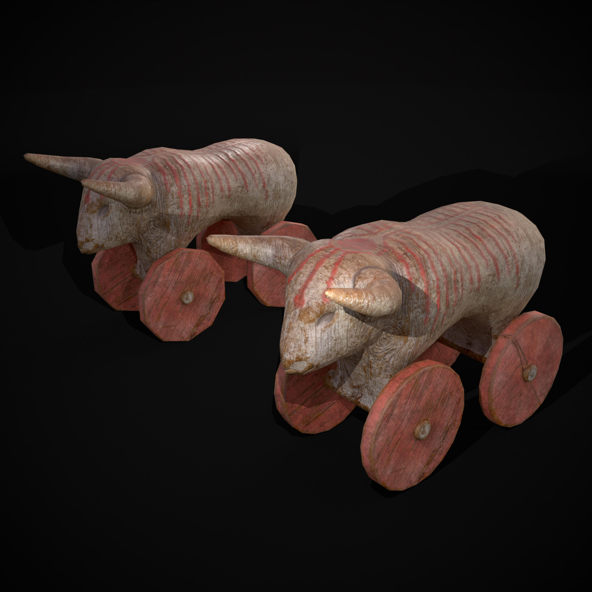 Vintage Carved Bull Toy - 3D Model by Get Dead Entertainment