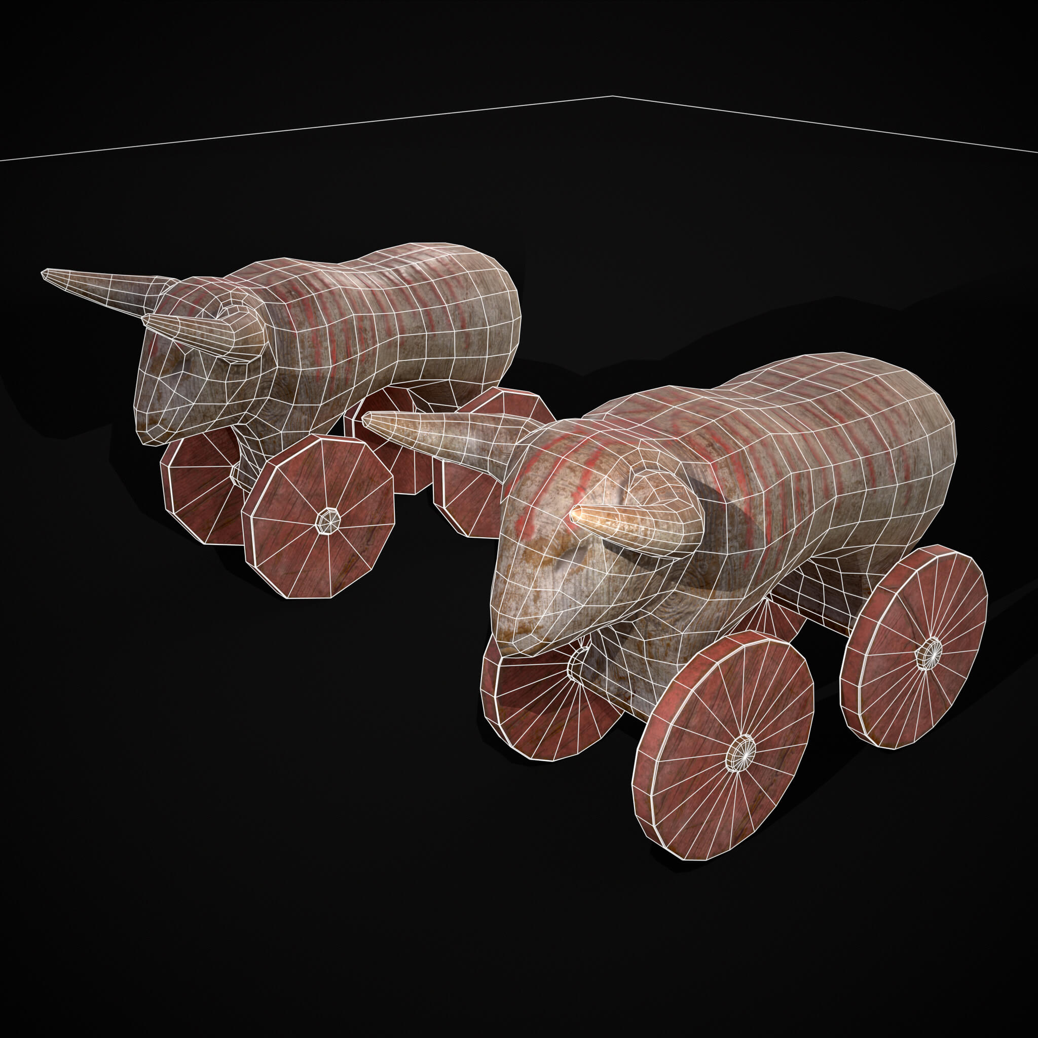 Vintage Carved Bull Toy - 3D Model by Get Dead Entertainment