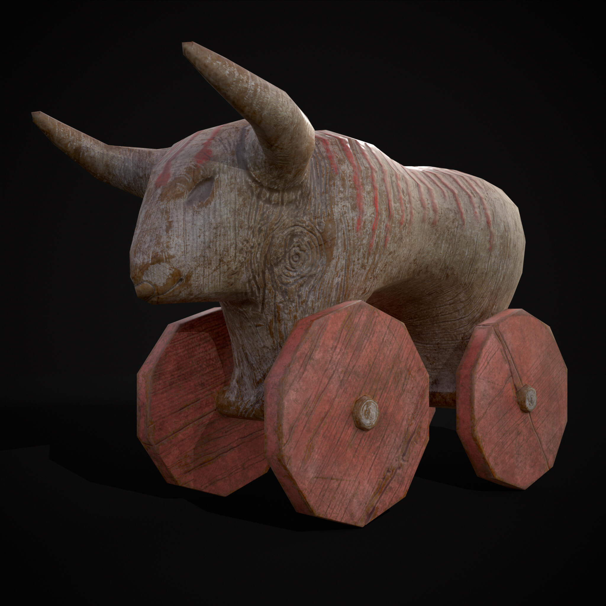 Vintage Carved Bull Toy - 3D Model by Get Dead Entertainment