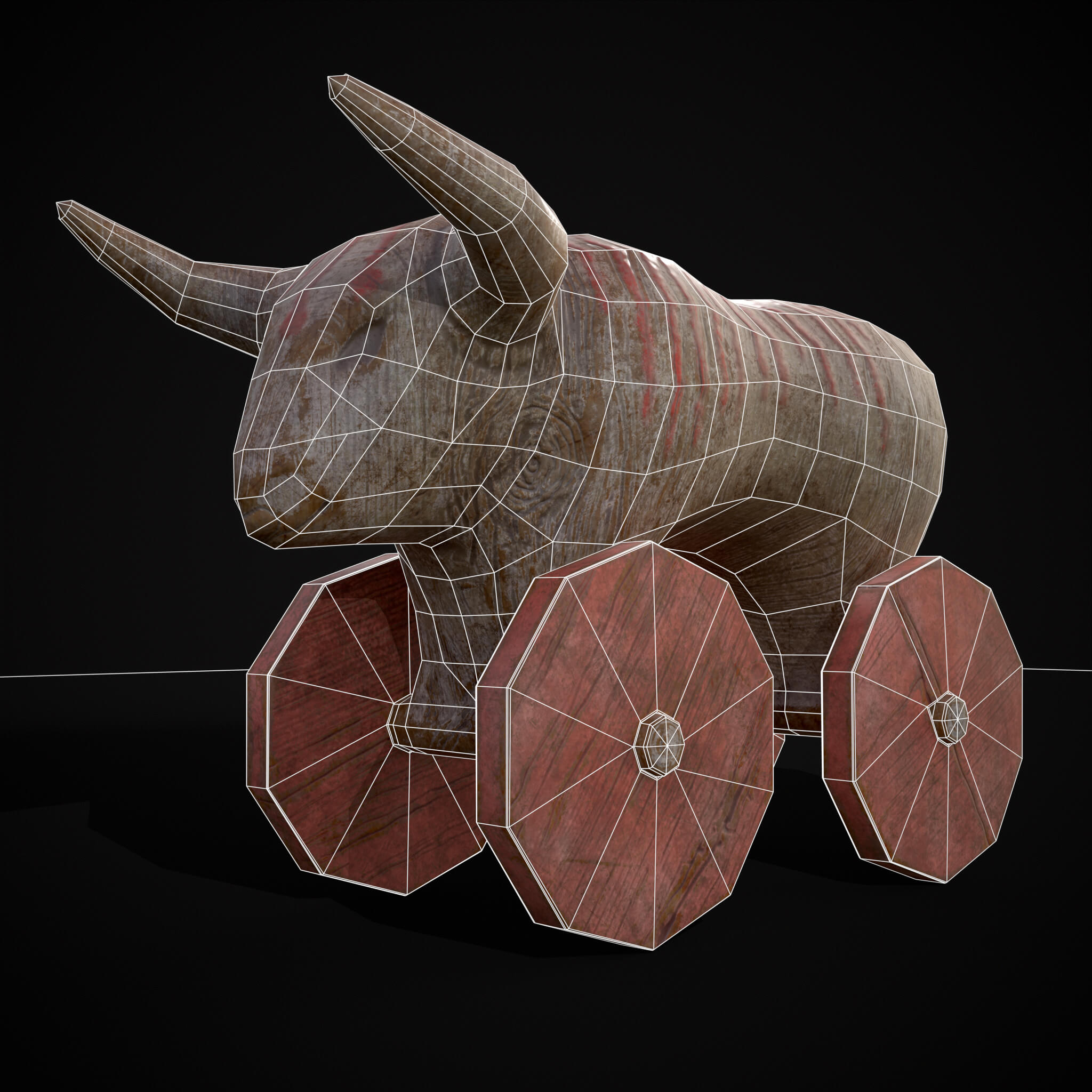 Vintage Carved Bull Toy - 3D Model by Get Dead Entertainment
