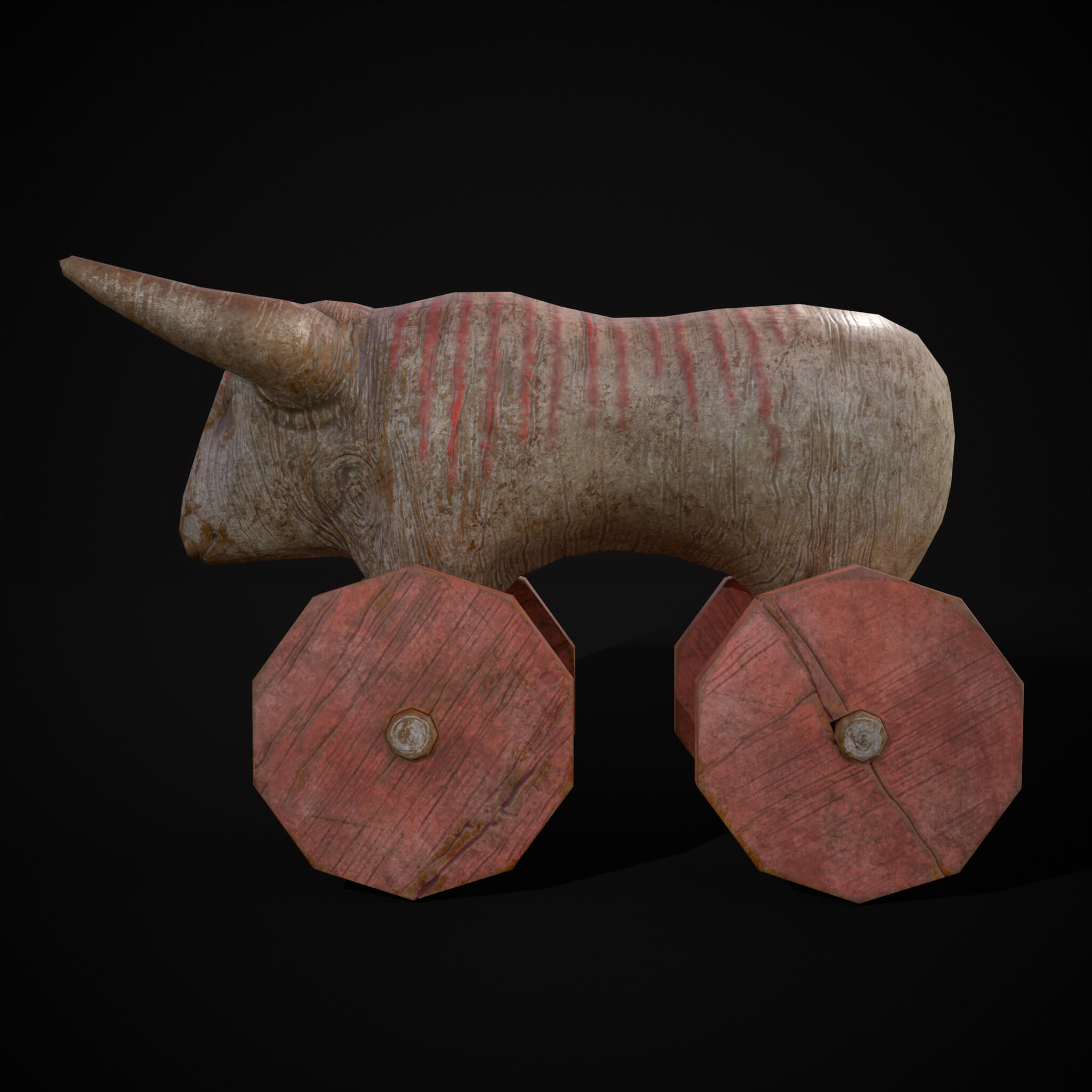 Vintage Carved Bull Toy - 3D Model by Get Dead Entertainment
