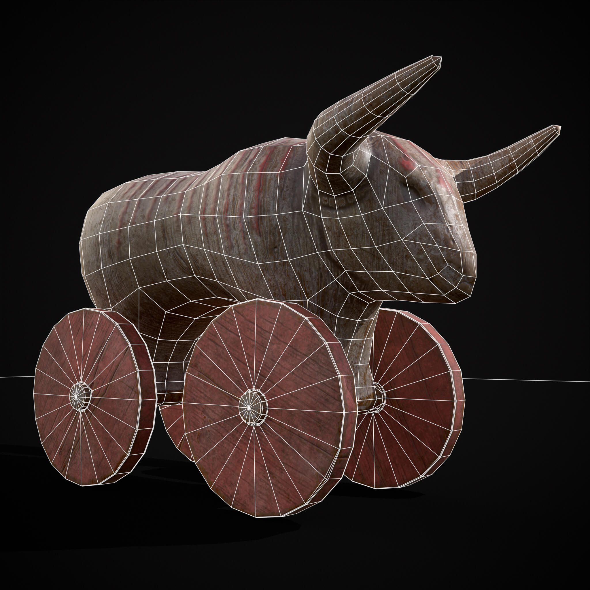 Vintage Carved Bull Toy - 3D Model by Get Dead Entertainment