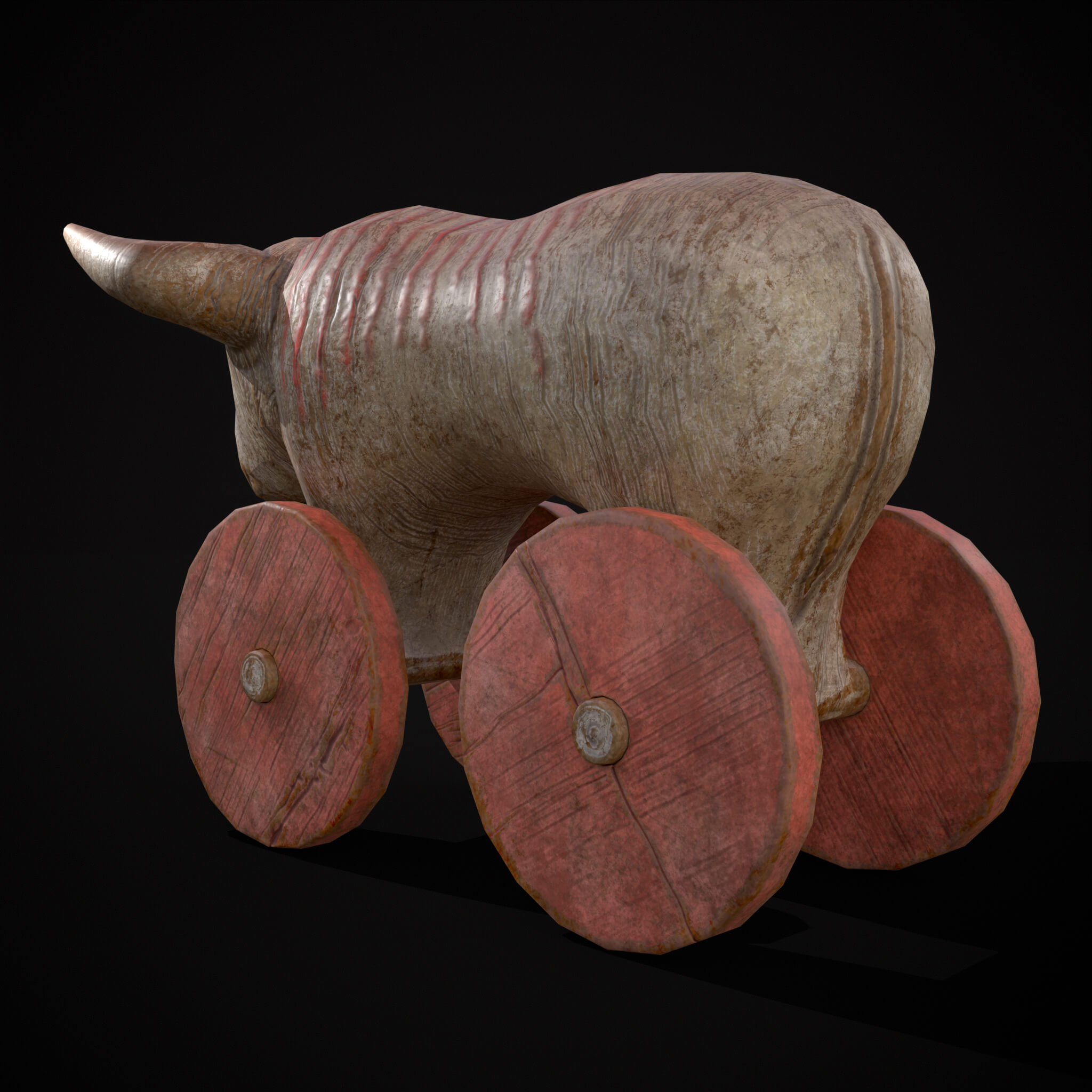 Vintage Carved Bull Toy - 3D Model by Get Dead Entertainment