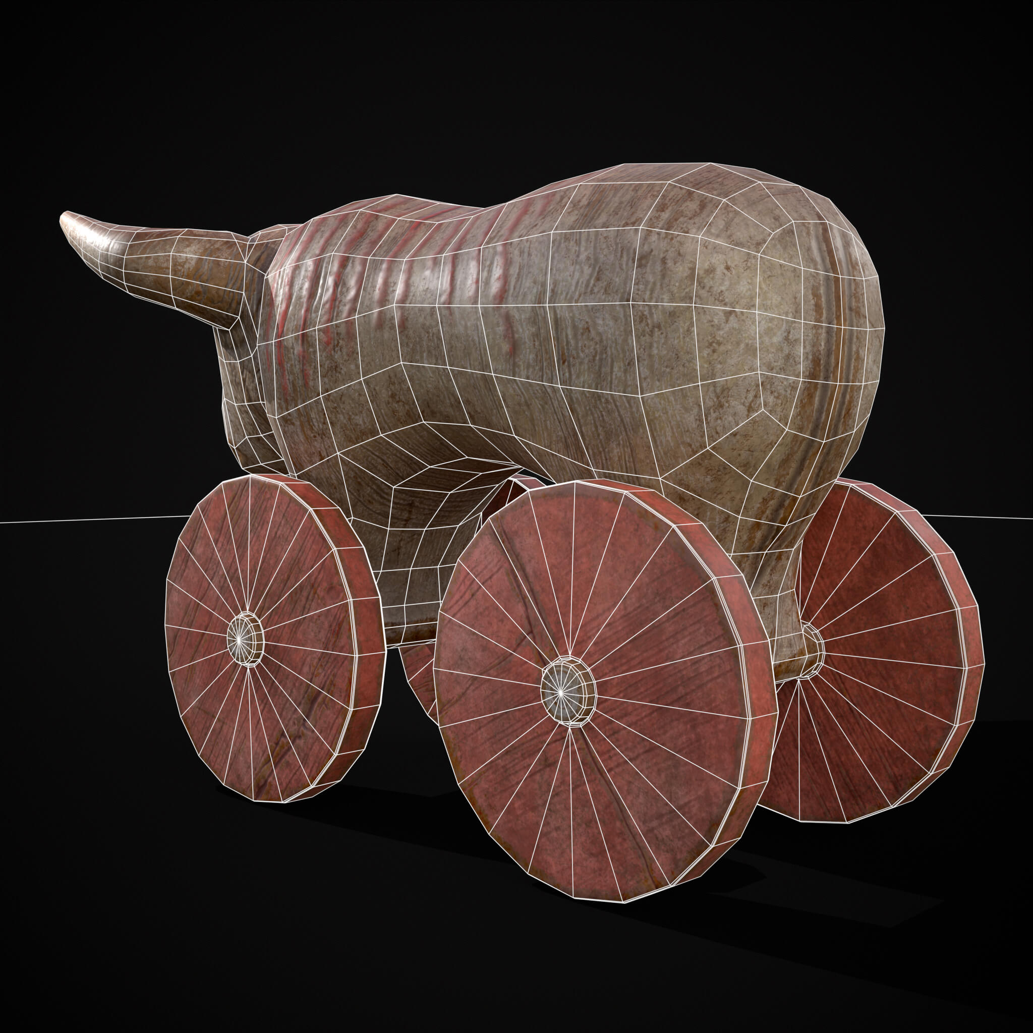 Vintage Carved Bull Toy - 3D Model by Get Dead Entertainment