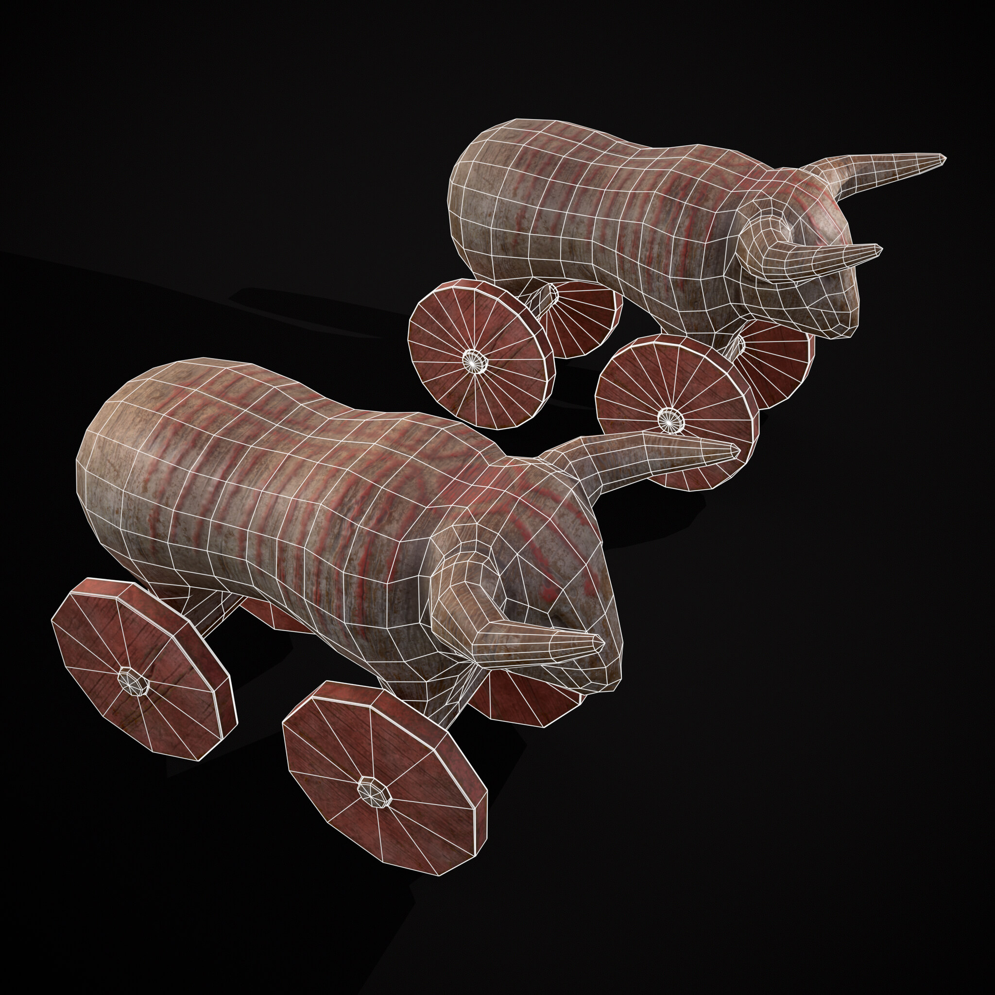 Vintage Carved Bull Toy - 3D Model by Get Dead Entertainment