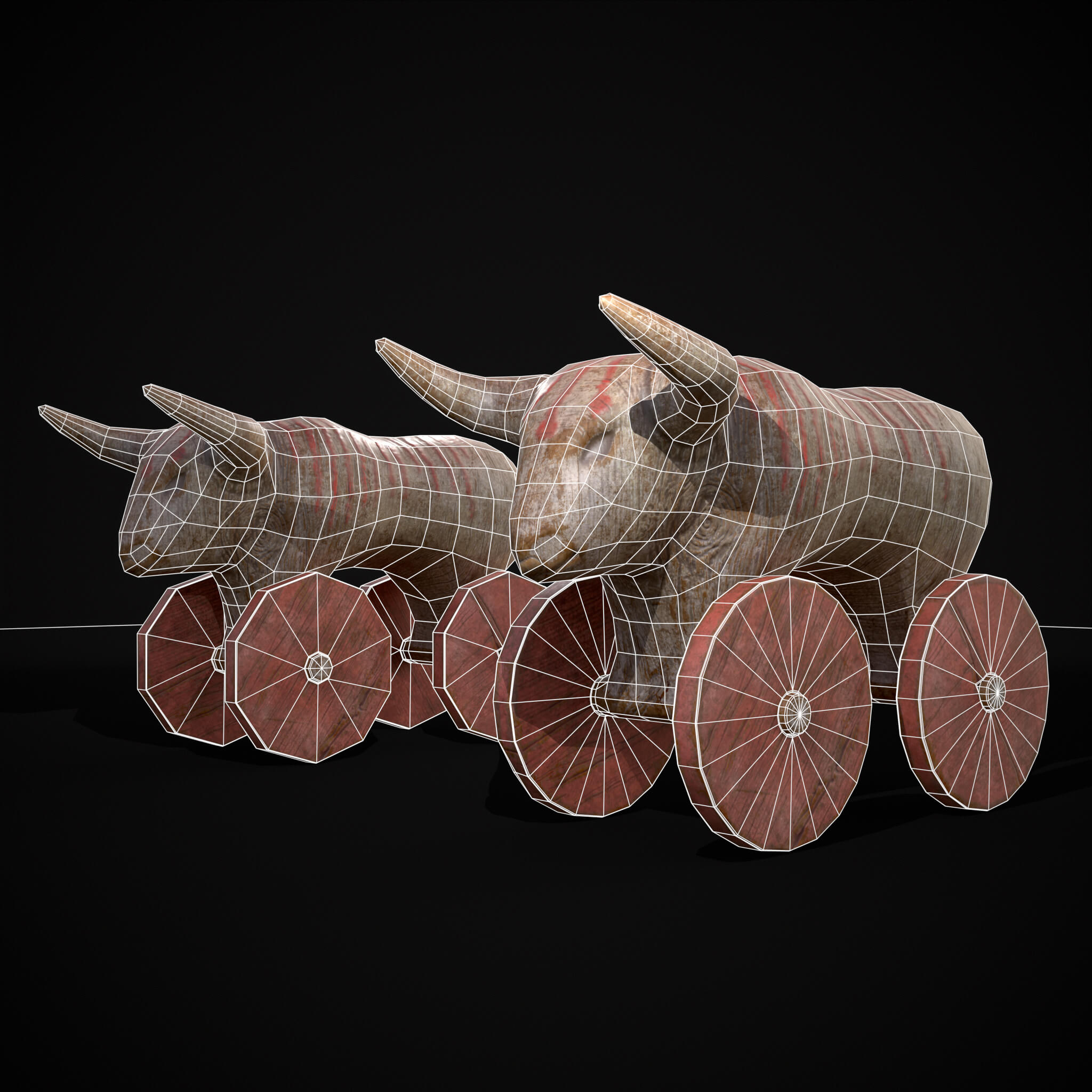 Vintage Carved Bull Toy - 3D Model by Get Dead Entertainment