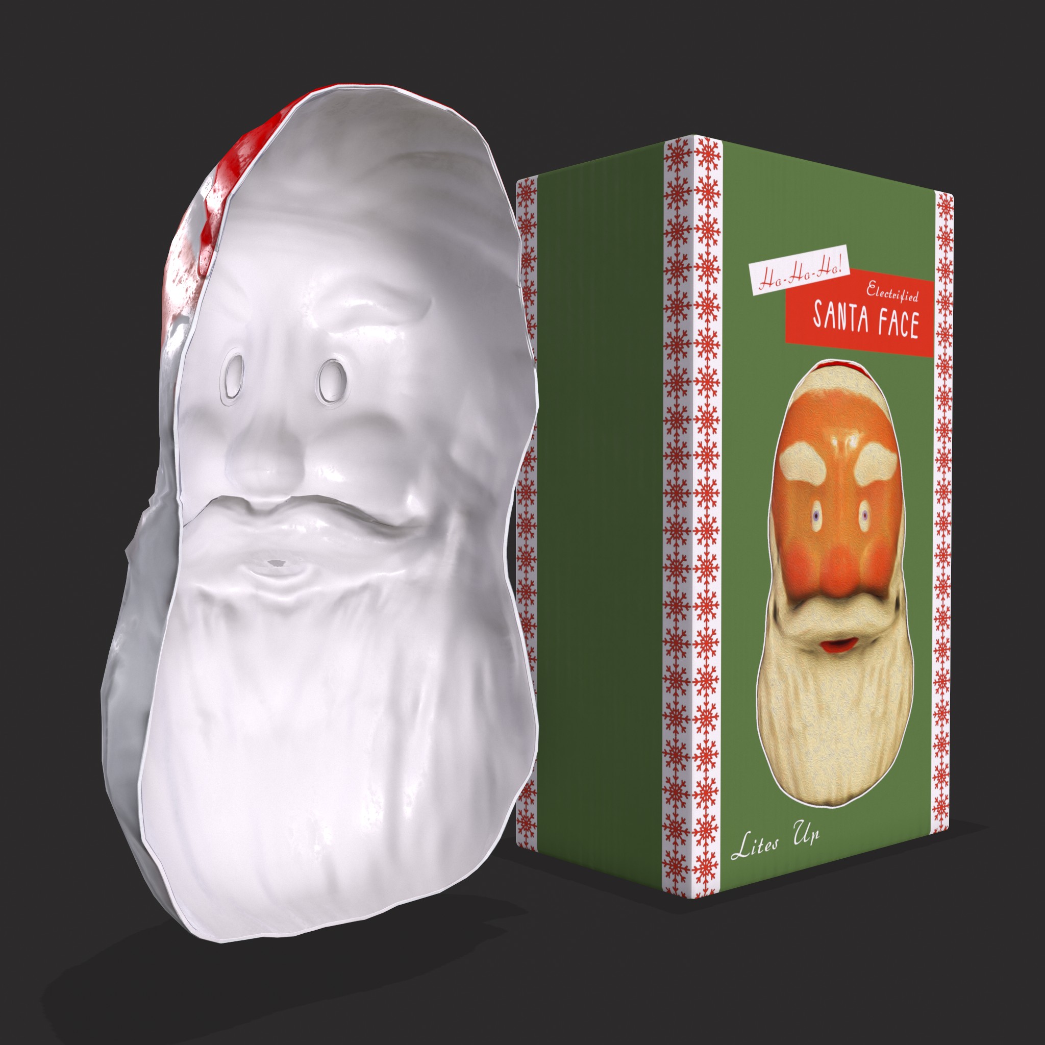 Vintage Plastic Santa Mask - 3D Model by Get Dead Entertainment