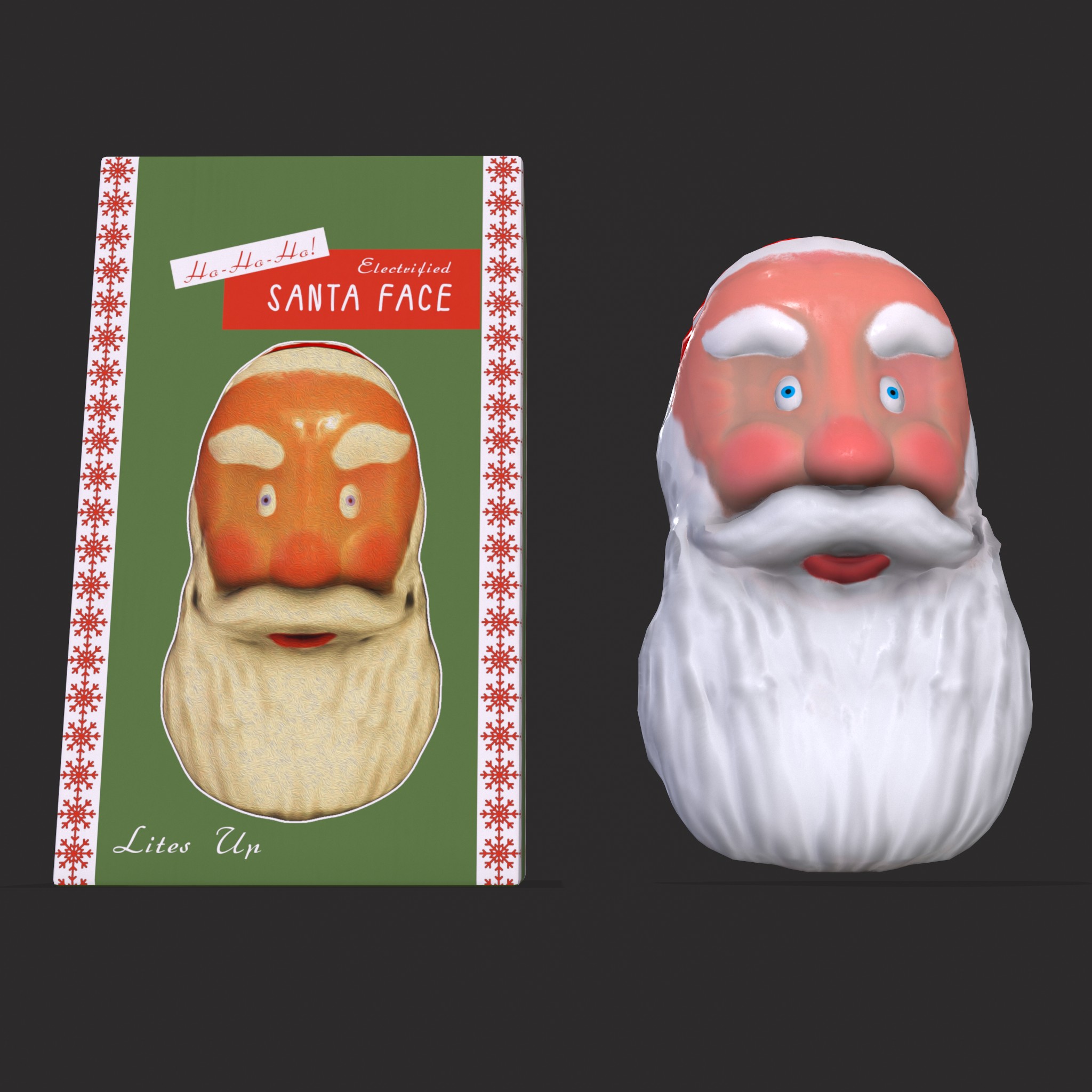 Vintage Plastic Santa Mask - 3D Model by Get Dead Entertainment