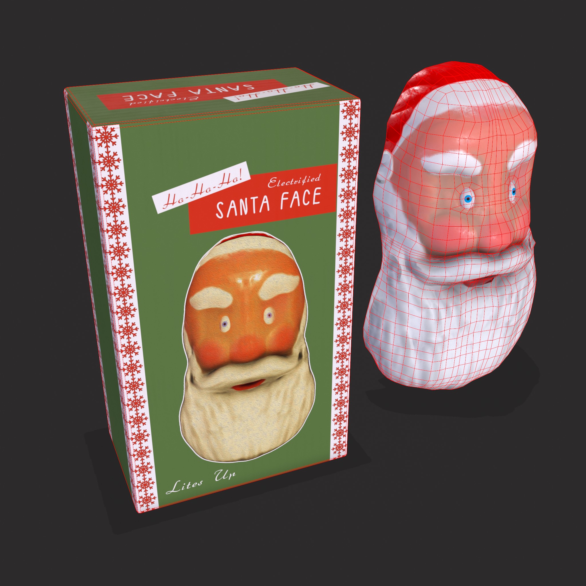 Vintage Plastic Santa Mask - 3D Model by Get Dead Entertainment