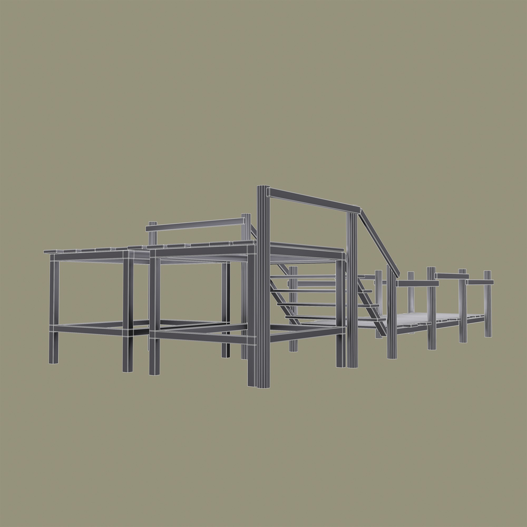 Wooden Walkway - 3D Model by Get Dead Entertainment